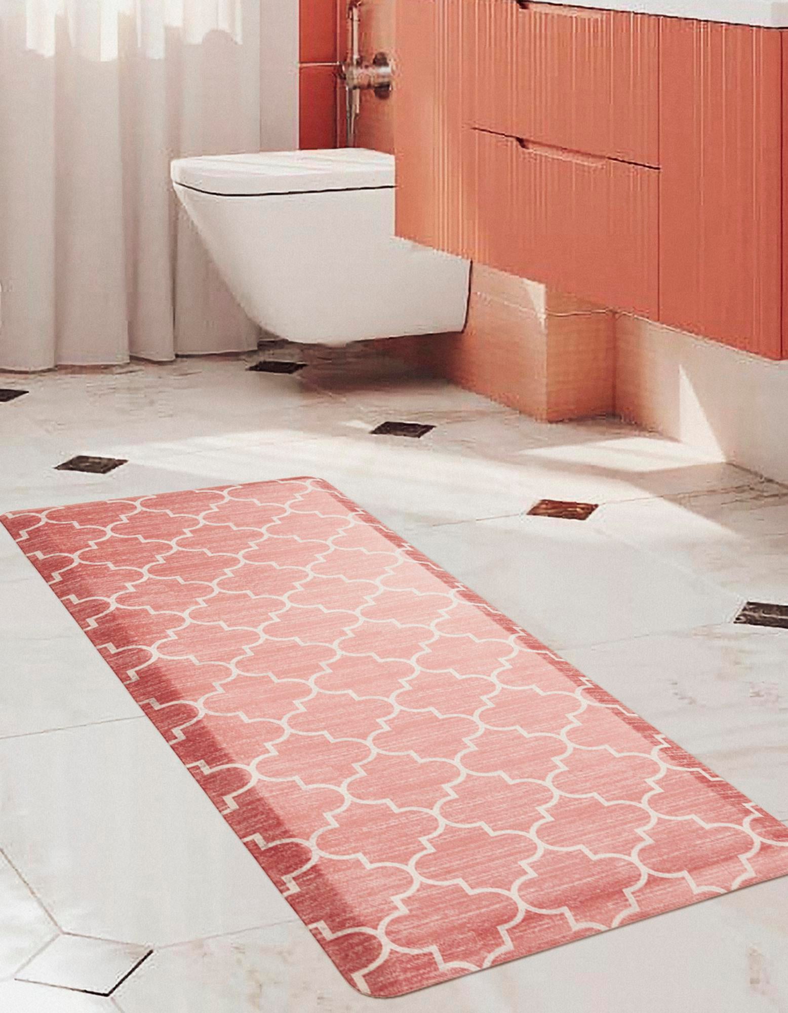 Rose Pink 2' x 3' Trellis Anti-Fatigue Comfort Mat | Rugs.com