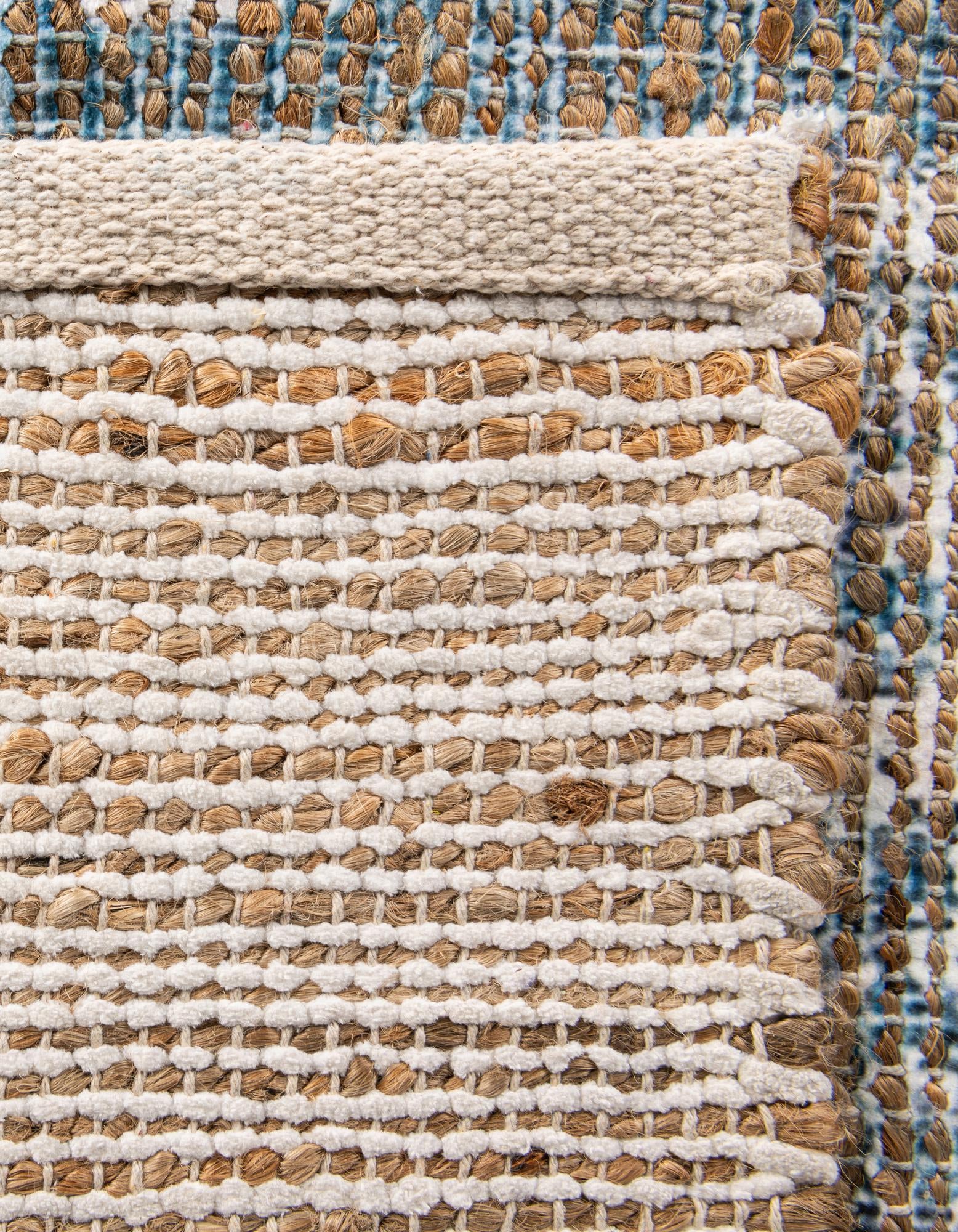 Antique Blue 7' 10 x 10' Hand Woven Chenille Jute Rug | Rugs.com