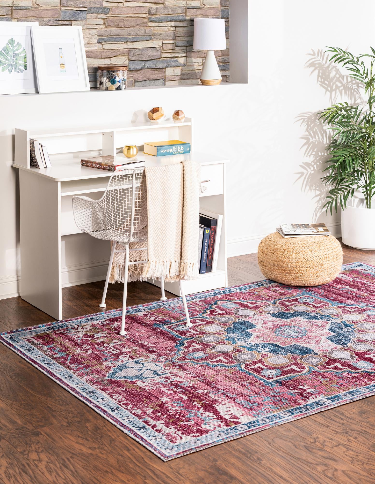 Antique Pink 10' 6 x 13' Washable Francesca Rug | Rugs.com