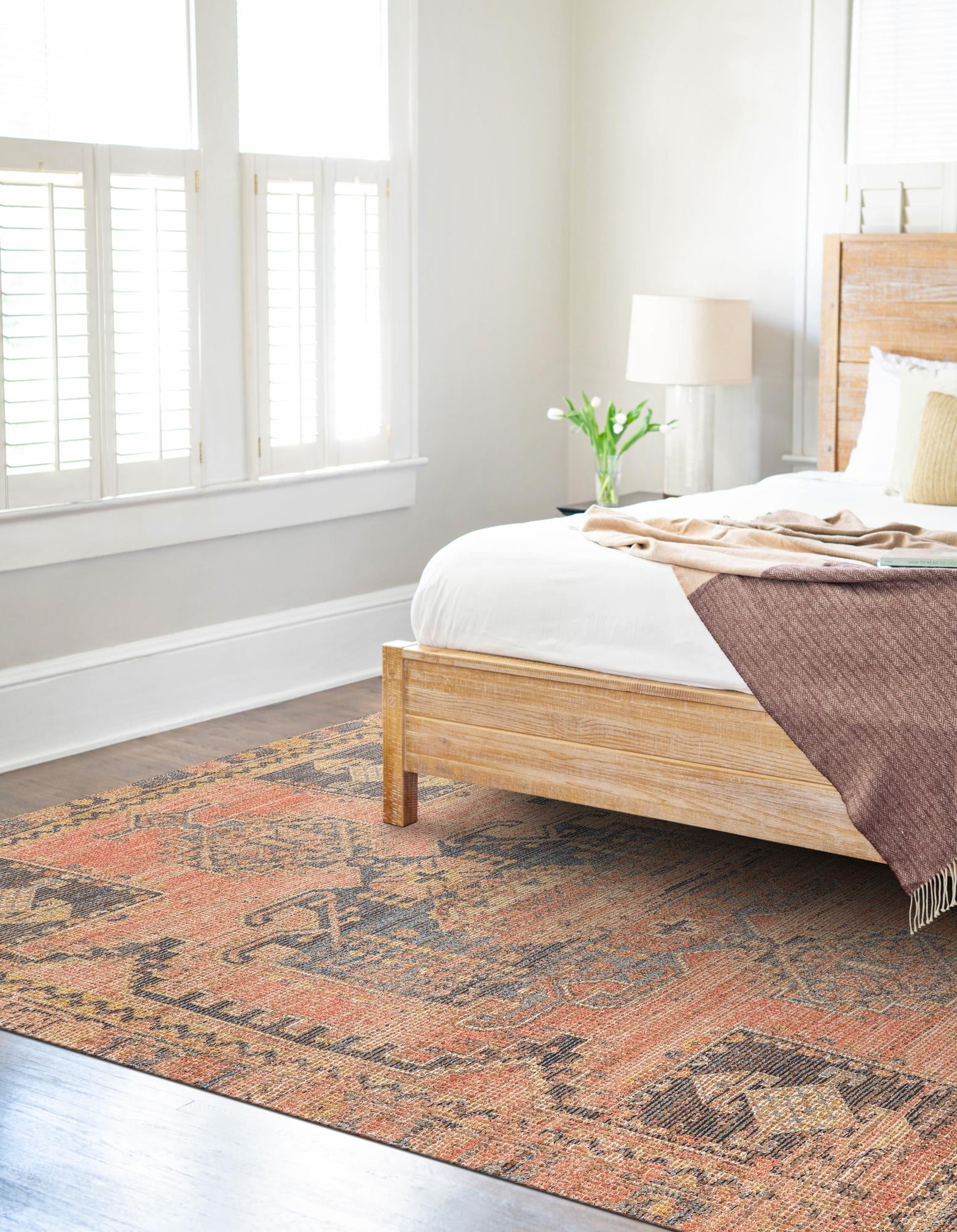 Antique Red 7' 10 x 10' Hand Woven Chenille Jute Rug | Rugs.com