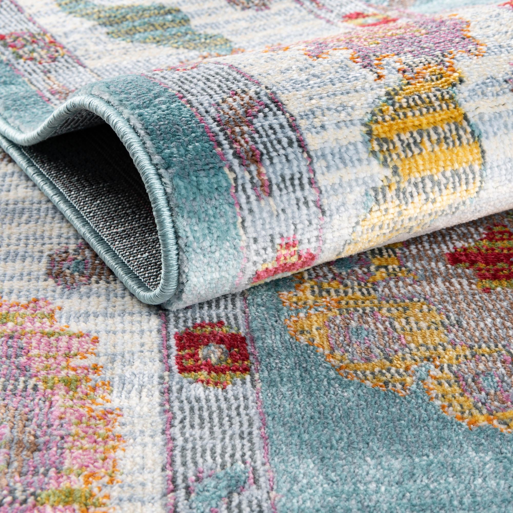 Aqua and Blue 2' 2 x 6' Paragon Runner Rug | Rugs.com