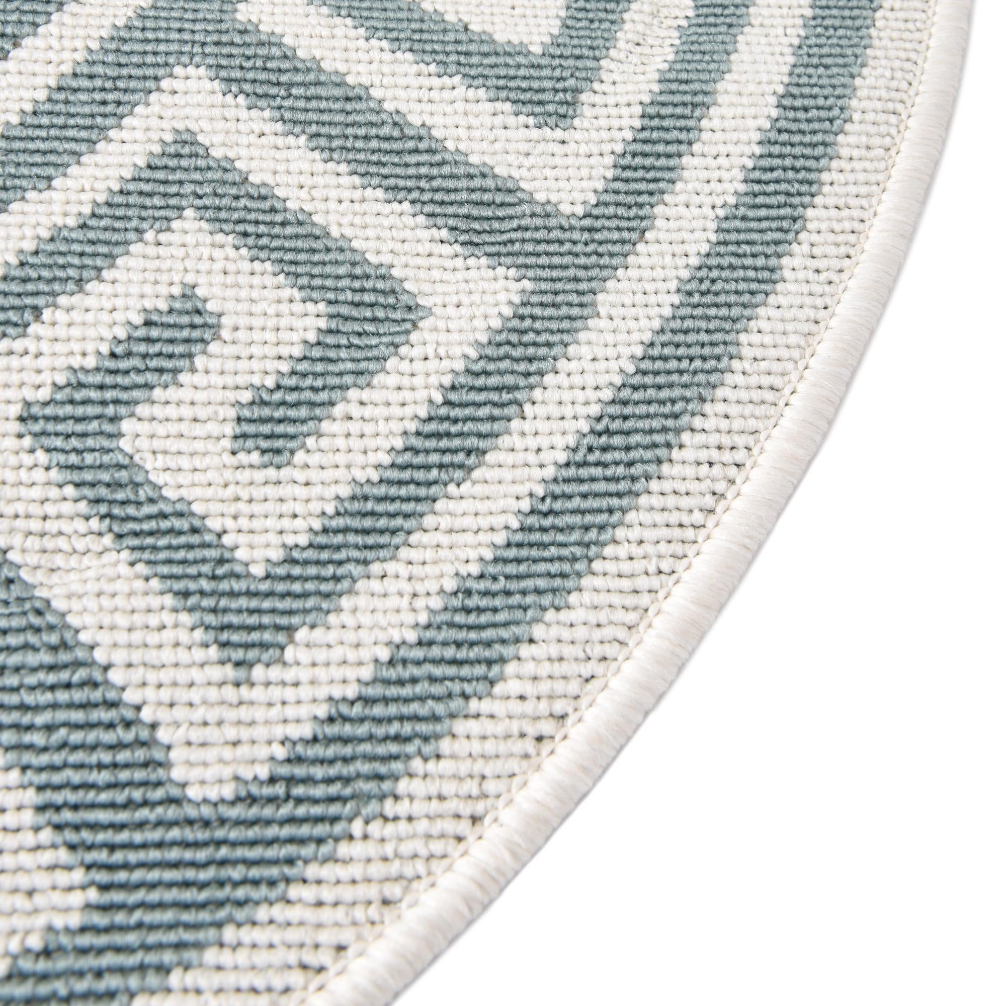 Aqua 4' x 4' Coastal Indoor / Outdoor Round Rug | Rugs.com