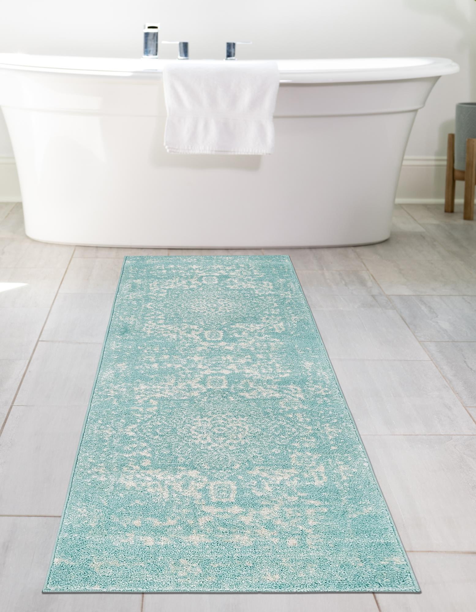 Aqua 2' x 6' Arlington Runner Rug | Rugs.com