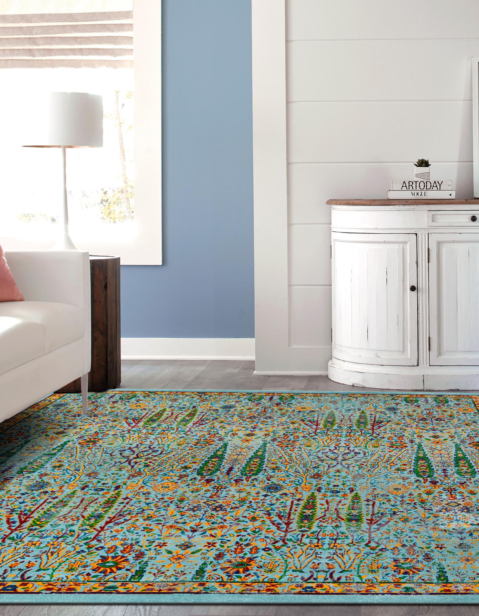 Aqua 10' x 10' Calypso Square Rug | Rugs.com