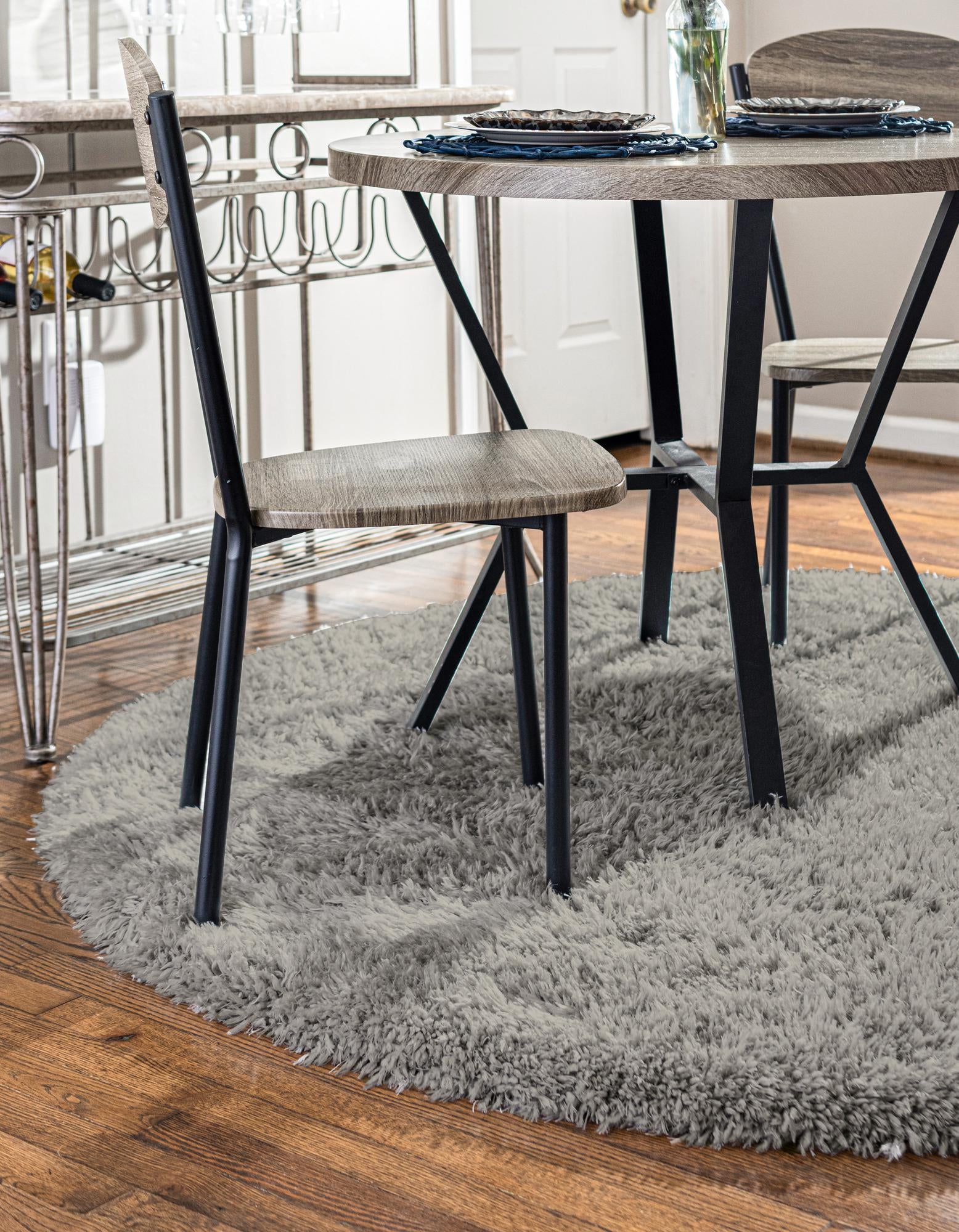 Ash 4' x 4' Infinity Shag Round Rug | Rugs.com