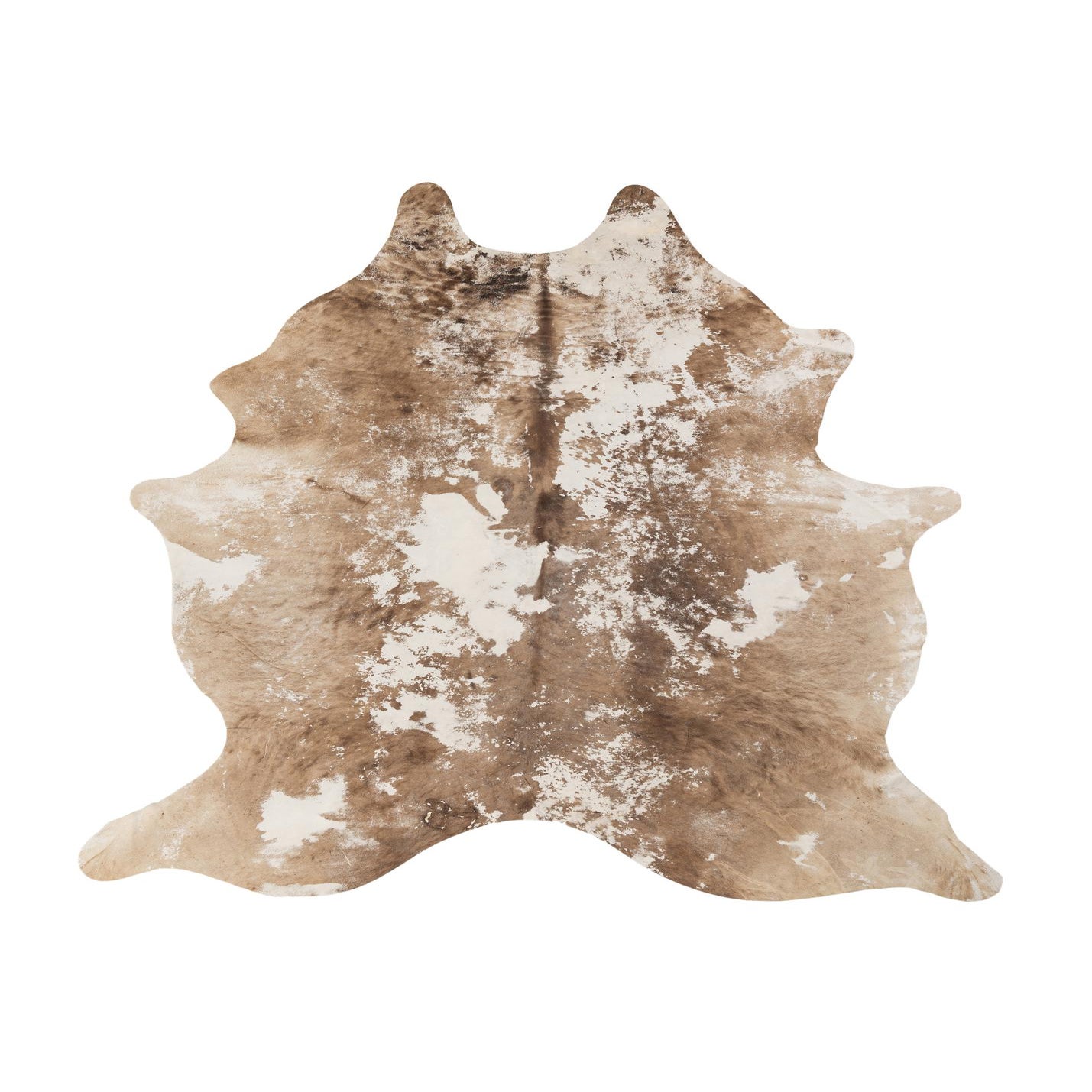 Beige 6' 5 x 6' 10 Cowhide Leather Freeform Rug | Rugs.com