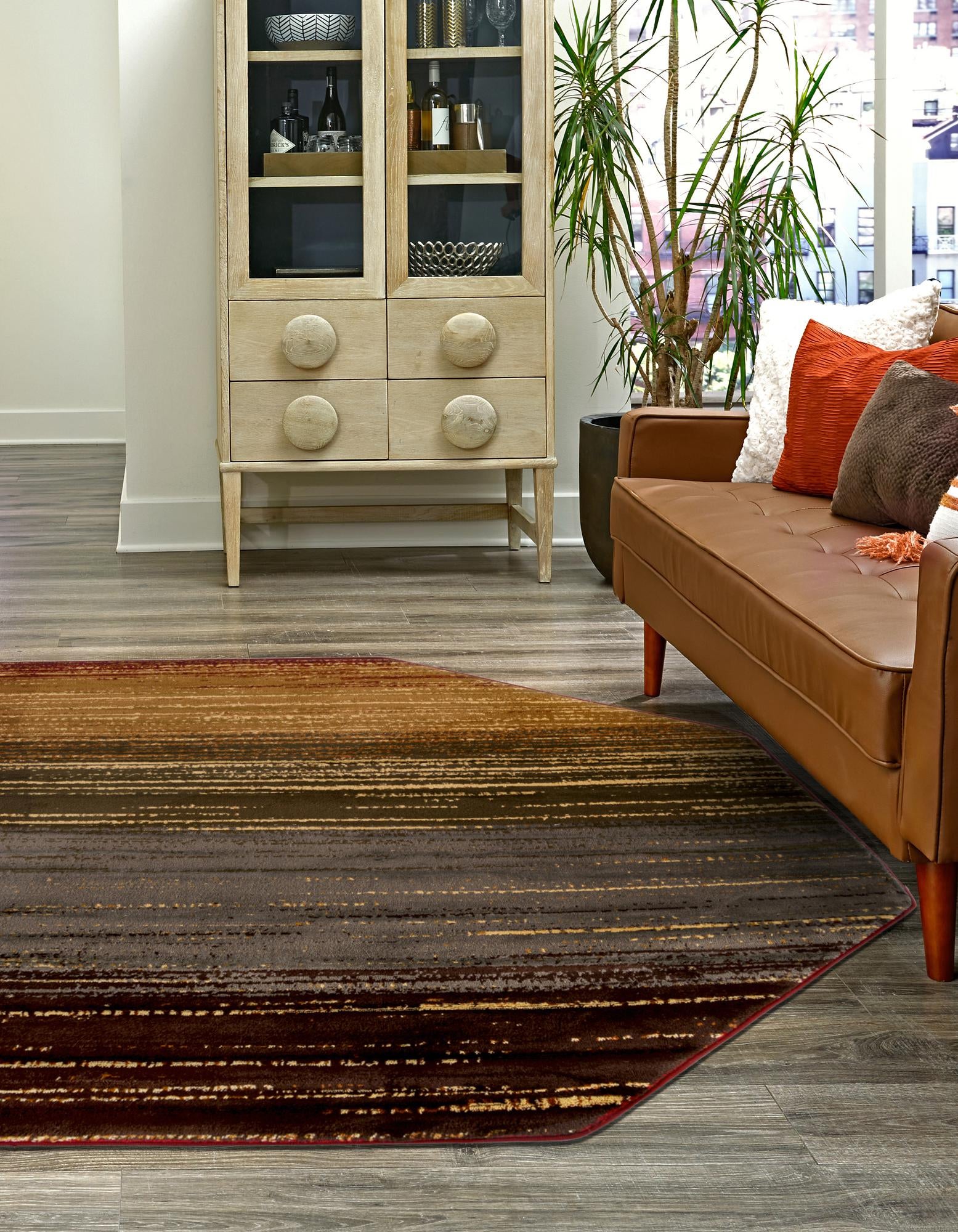 Beige 7' x 7' Cafe Octagon Rug | Rugs.com