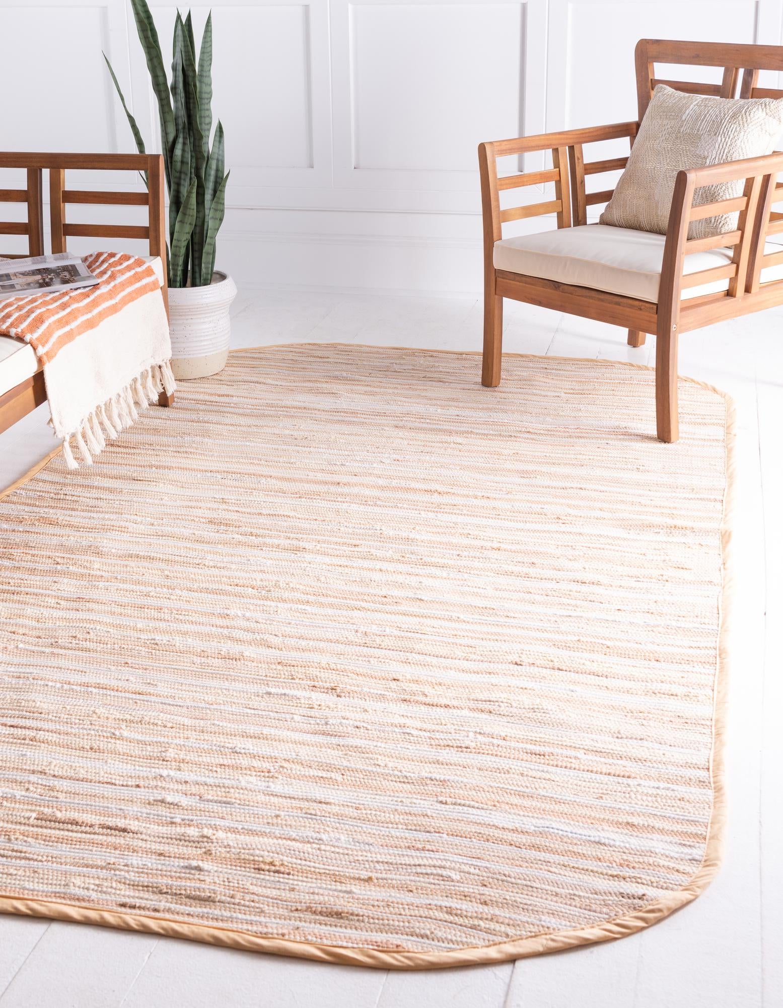 White 3' 3 x 5' 3 Arlington Oval Rug | Rugs.com