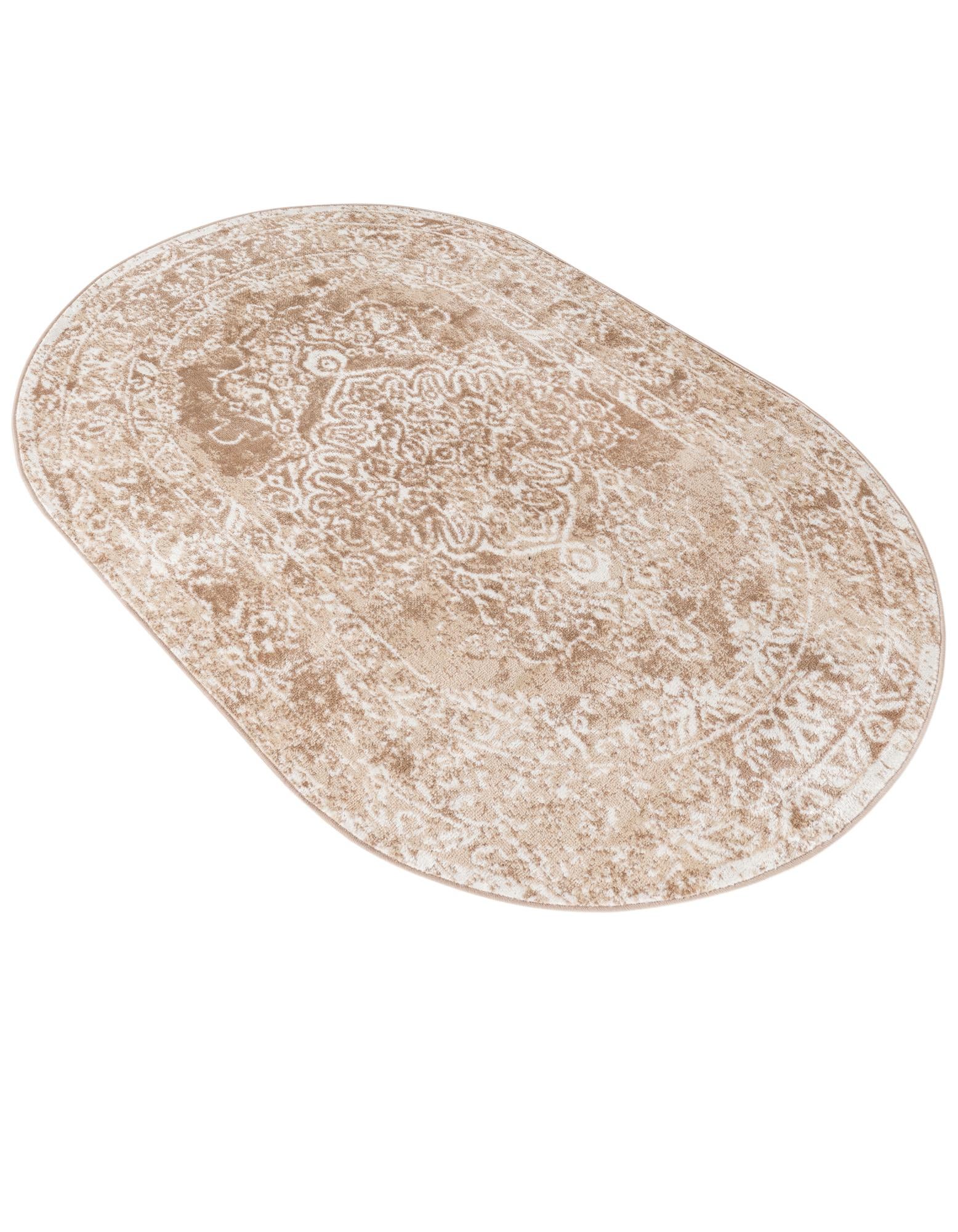 Beige 4' x 6' Oxford Oval Rug | Rugs.com