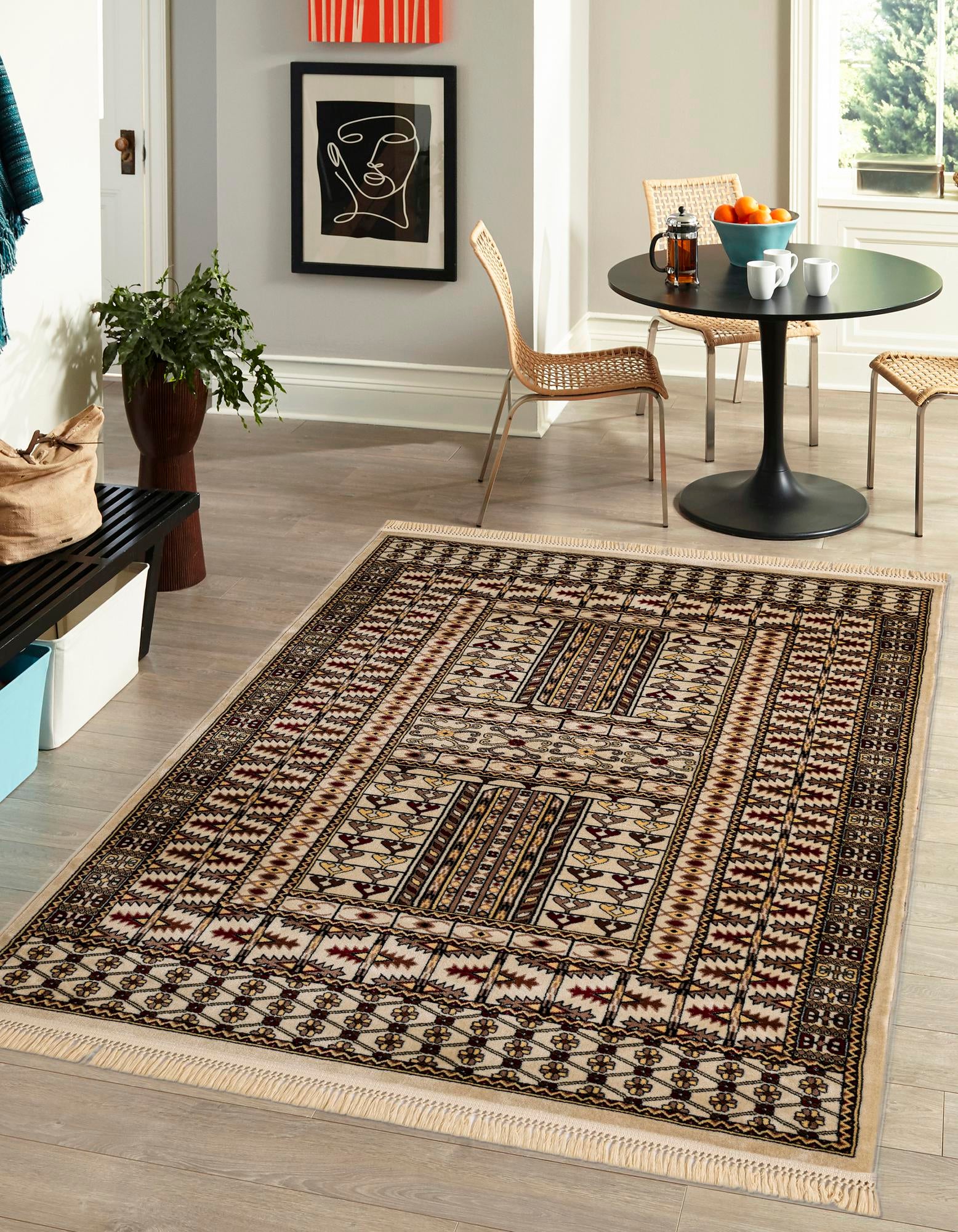 Beige 10' x 14' Bokhara Rug | Rugs.com