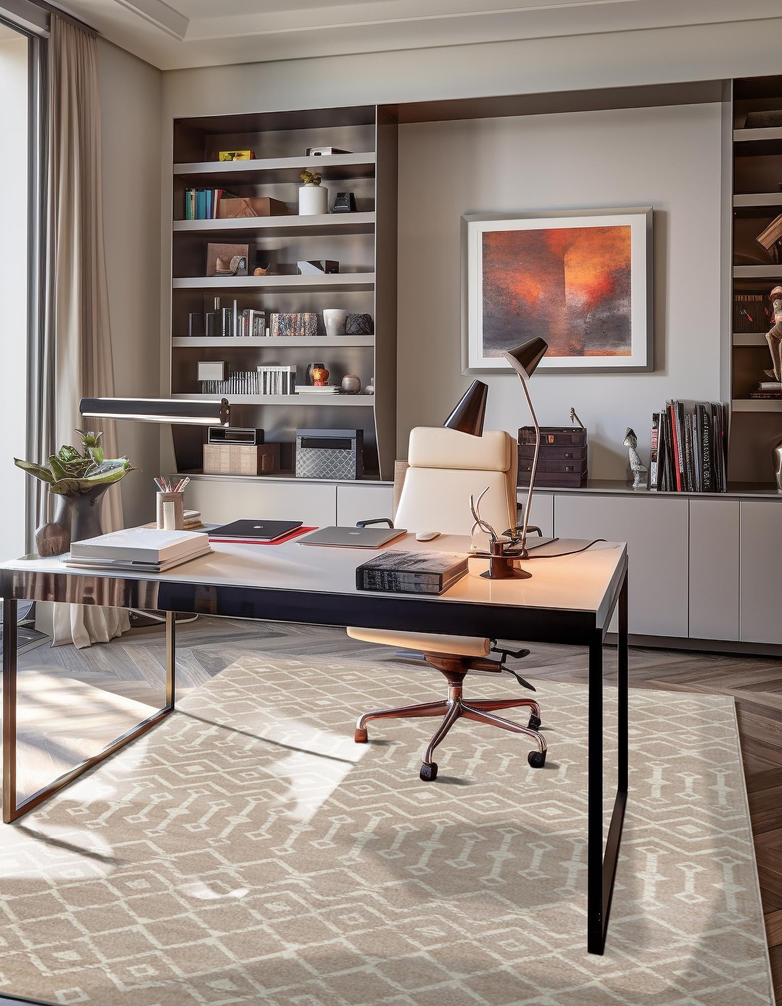 Beige 6' x 9' Kasbah Trellis Rug | Rugs.com