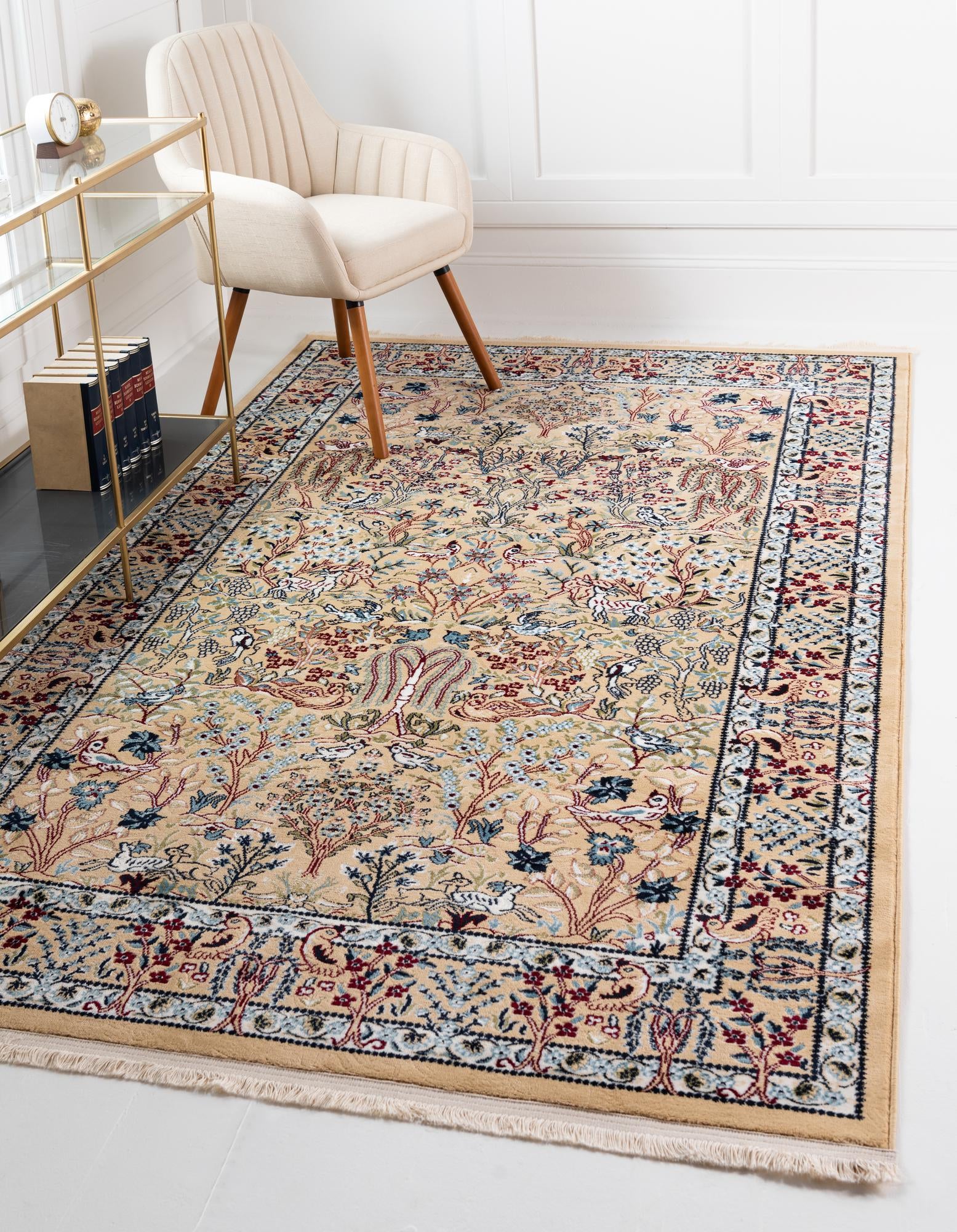 Beige 5' x 8' Nain Design Rug | Rugs.com
