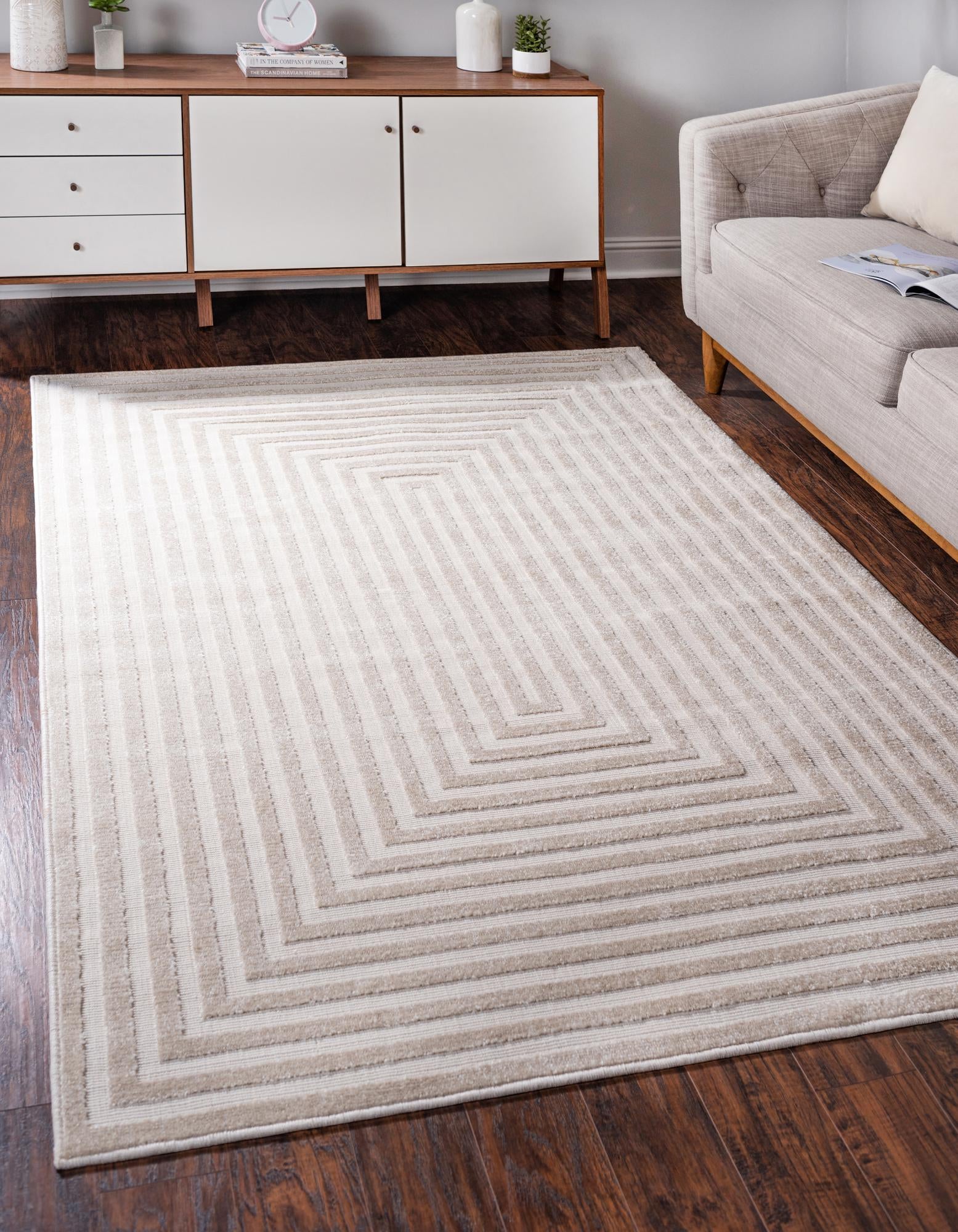 Beige 5' x 8' Sabrina Soto Prescott Indoor / Outdoor Rug | Rugs.com