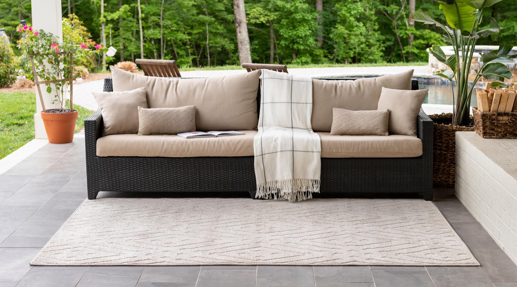 Beige 9' x 12' 2 Sabrina Soto Ella Indoor / Outdoor Rug | Rugs.com