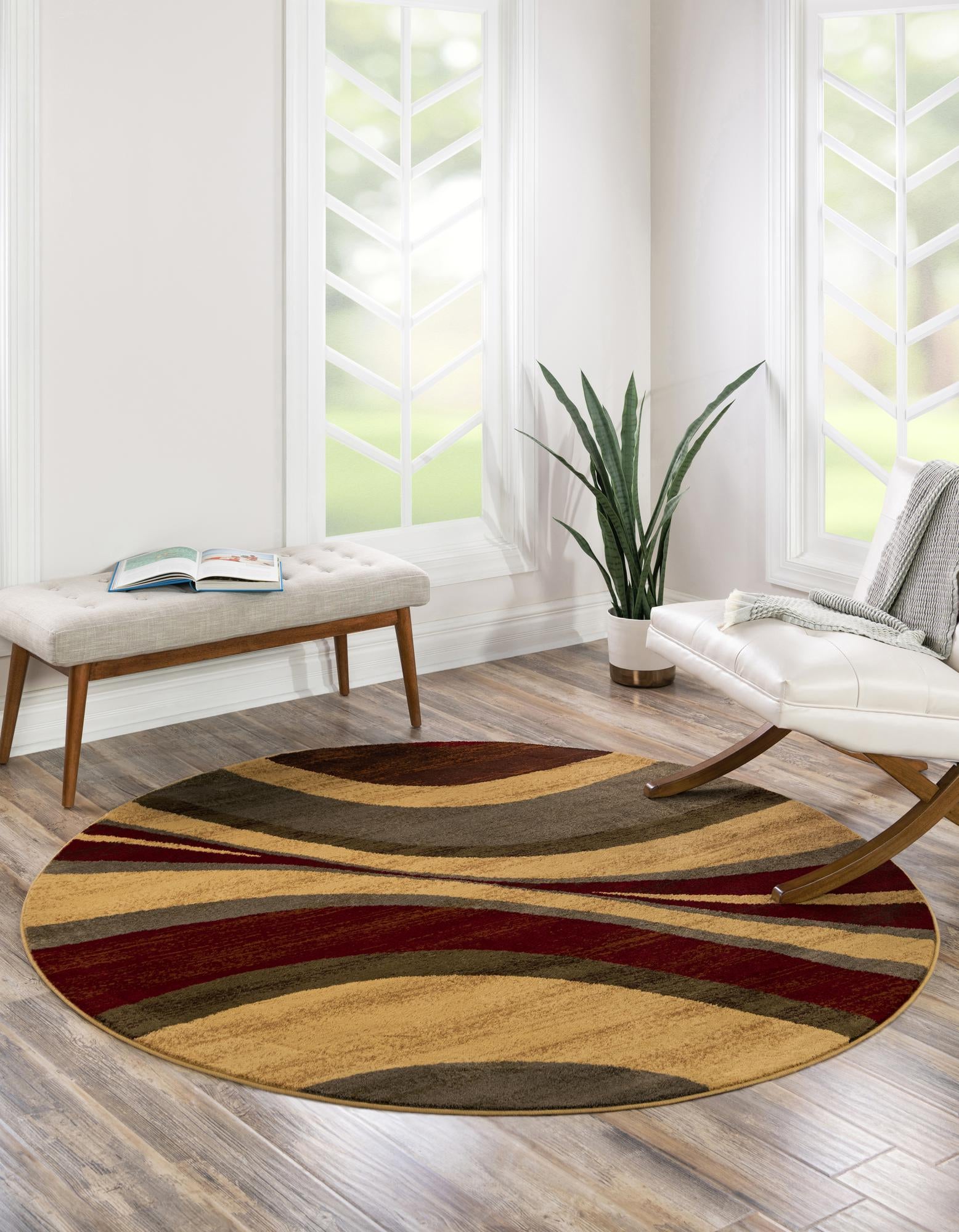 Beige 10' x 10' Cafe Round Rug | Rugs.com