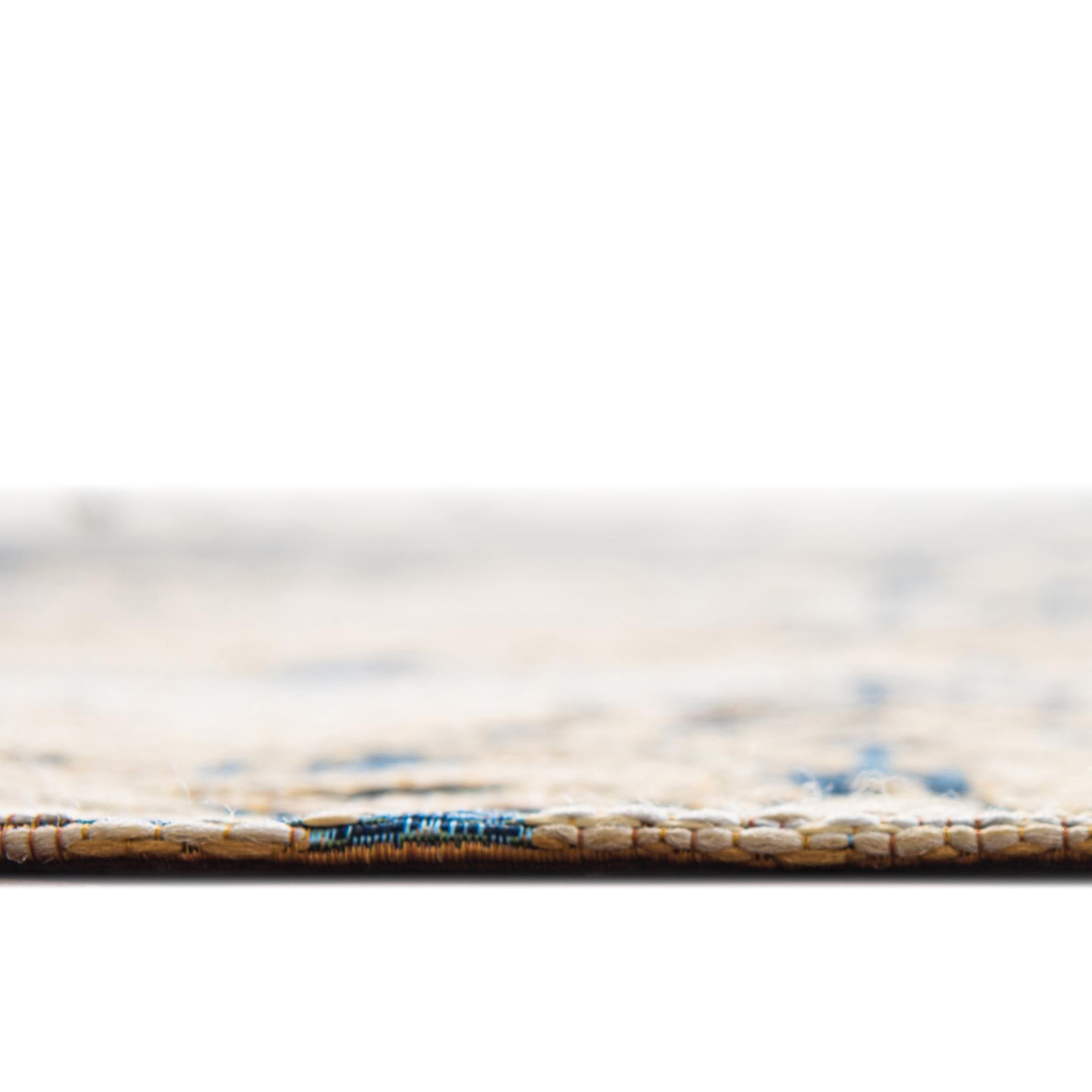 Beige 8' x 8' Botanical Indoor / Outdoor Round Rug | Rugs.com