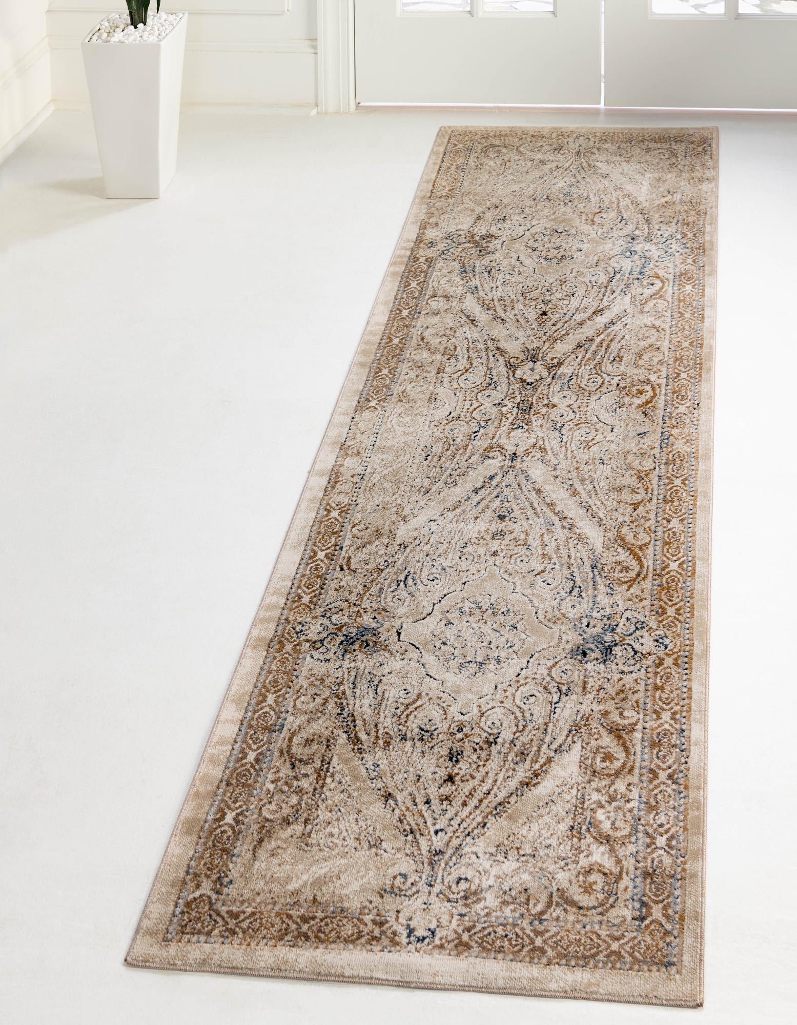 Beige 3' x 13' Eliza Runner Rug | Rugs.com