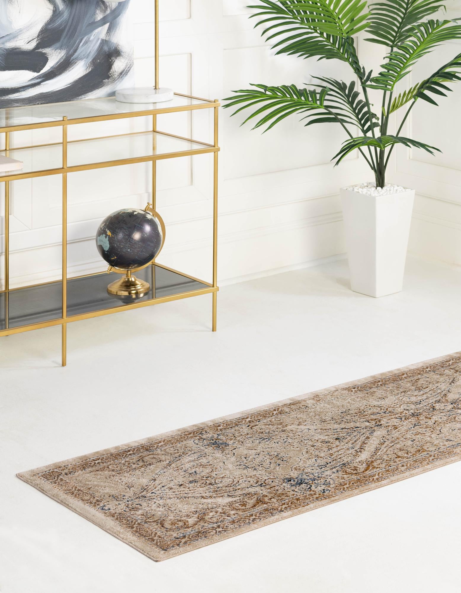 Beige 3' x 13' Eliza Runner Rug | Rugs.com