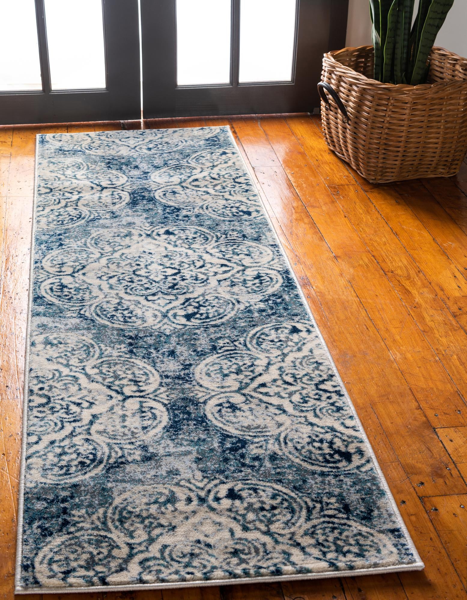 Blue 2' x 6' Miranda Runner Rug | Rugs.com