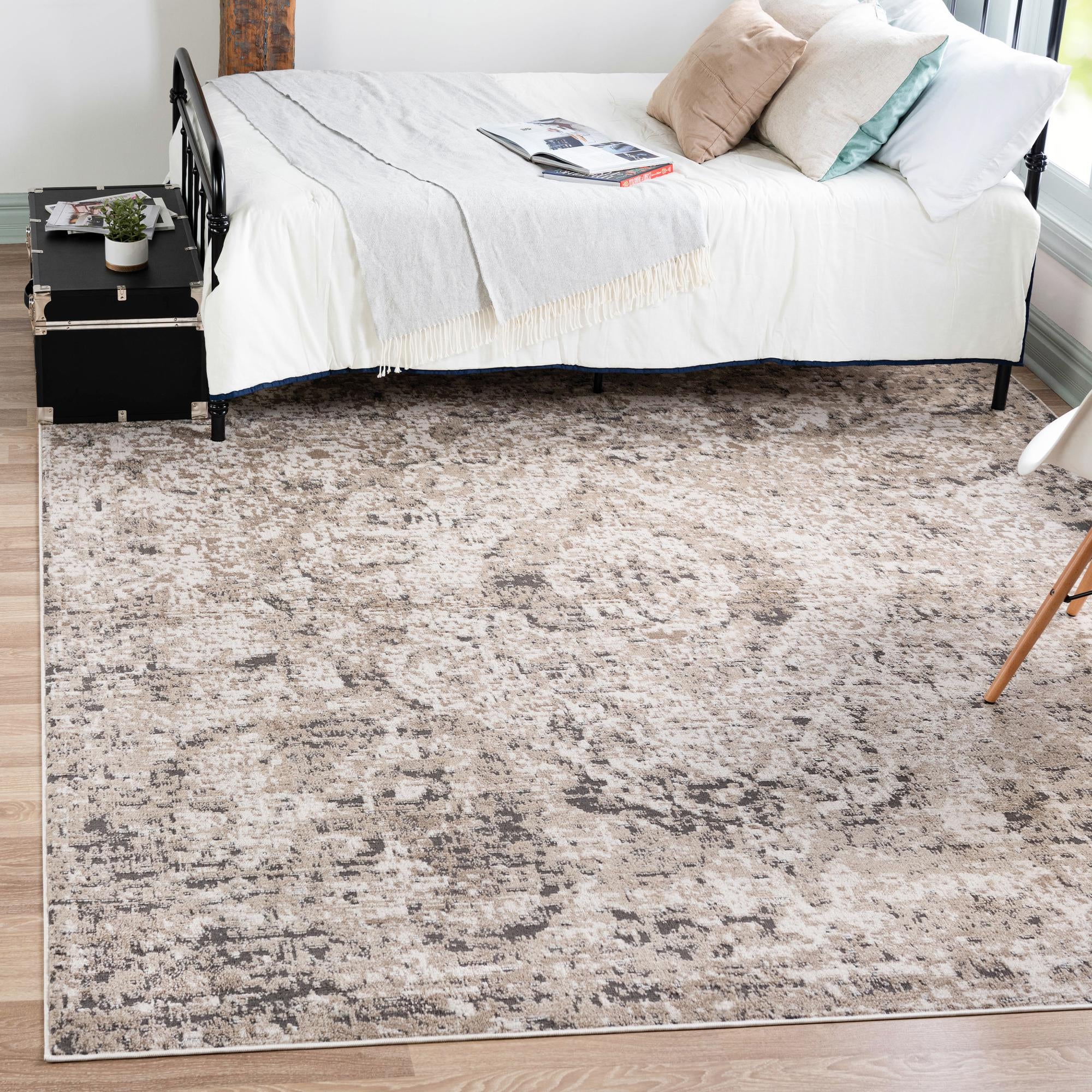 Dark Gray 4' x 4' Arlington Square Rug | Rugs.com