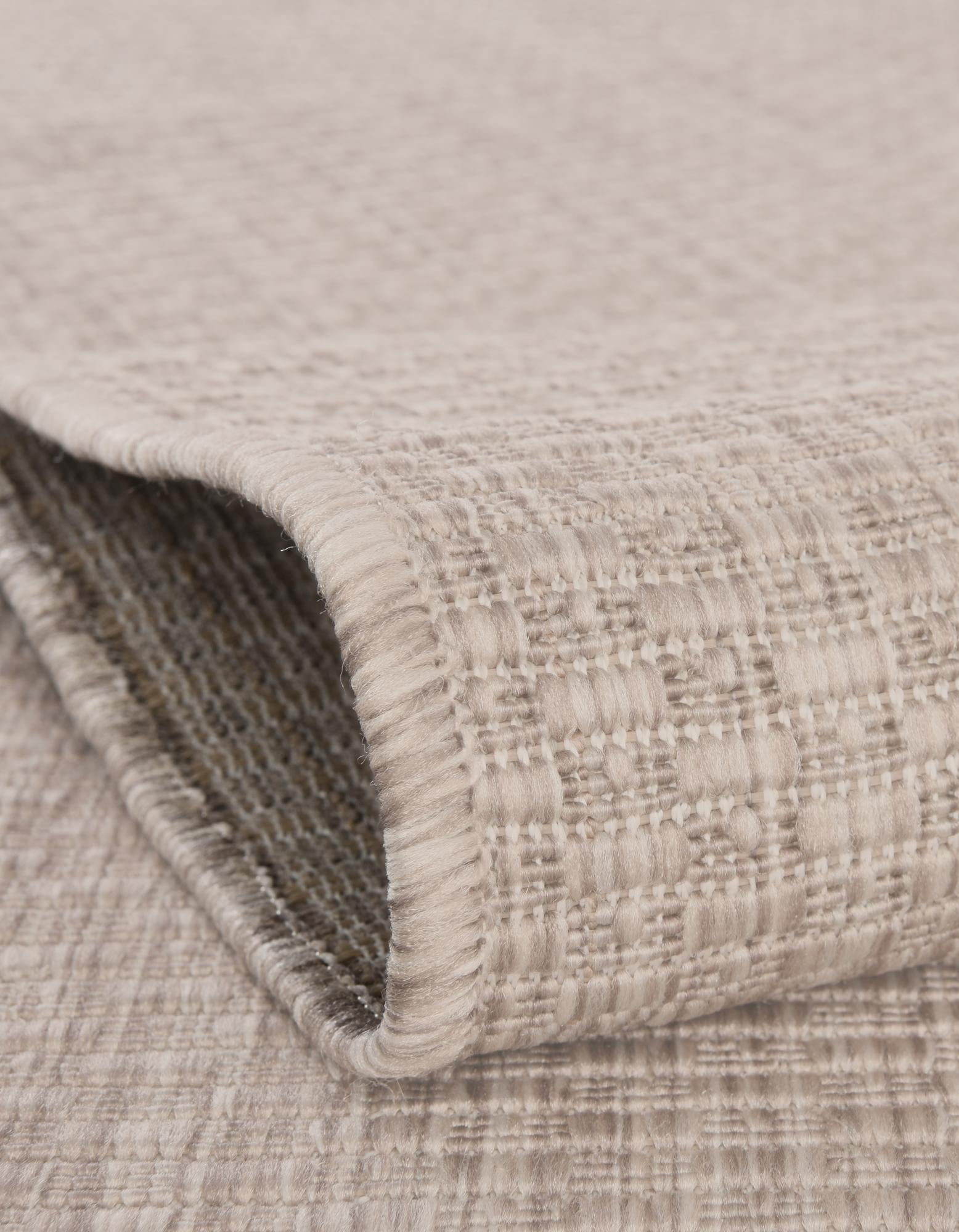 Beige 10' x 10' Solid Indoor / Outdoor Square Rug | Rugs.com