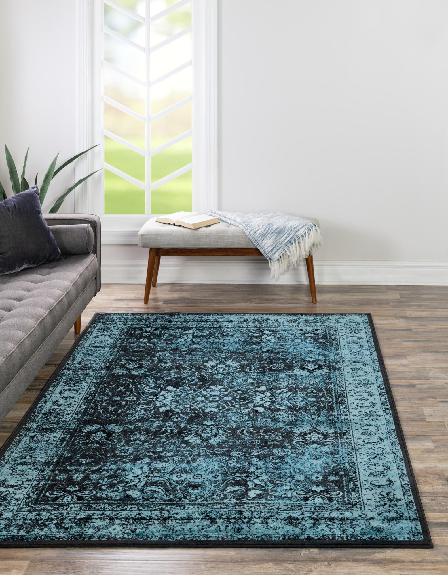 Aquamarine 7' x 10' Ankara Rug | Rugs.com