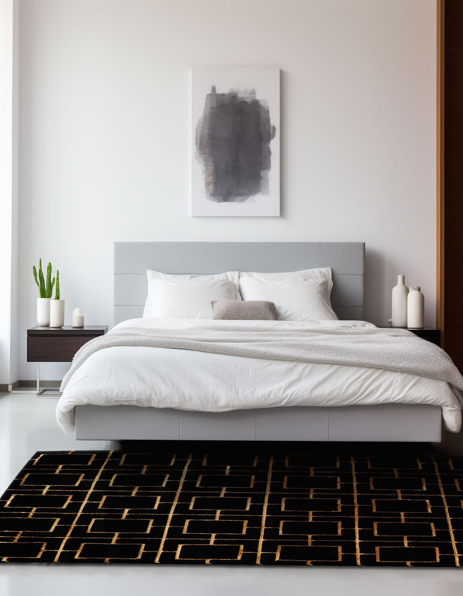 Black and Gold 9' x 12' Marilyn Monroe™ Glam Deco Rug | Rugs.com