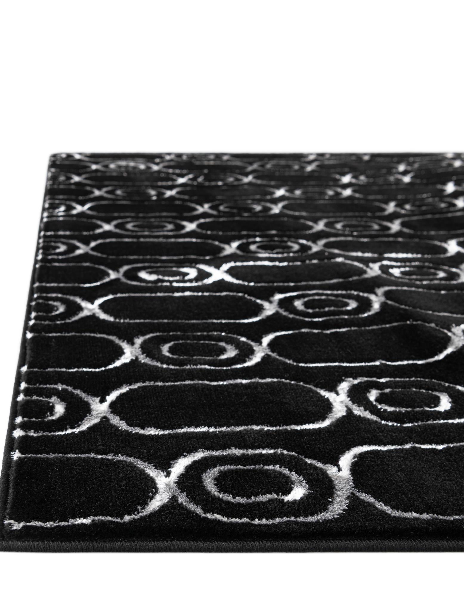 Black and Silver 10' x 10' Vogue Geo Square Rug | Rugs.com