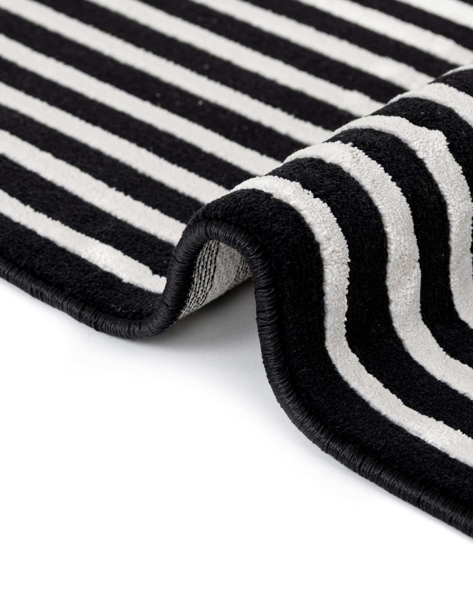 Black and White 9' x 12' Milano Rug | Rugs.com