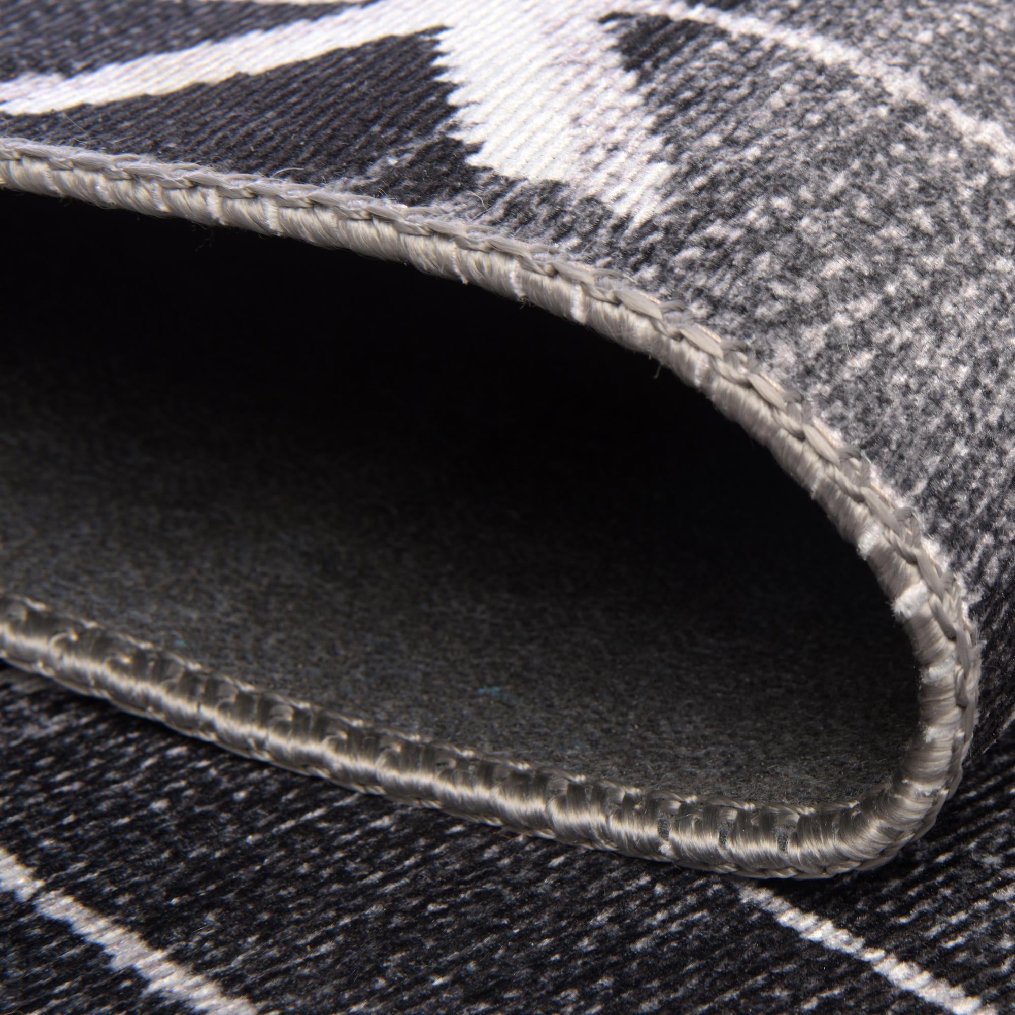 Black and White 2' x 6' Timeless Runner Rug | Rugs.com