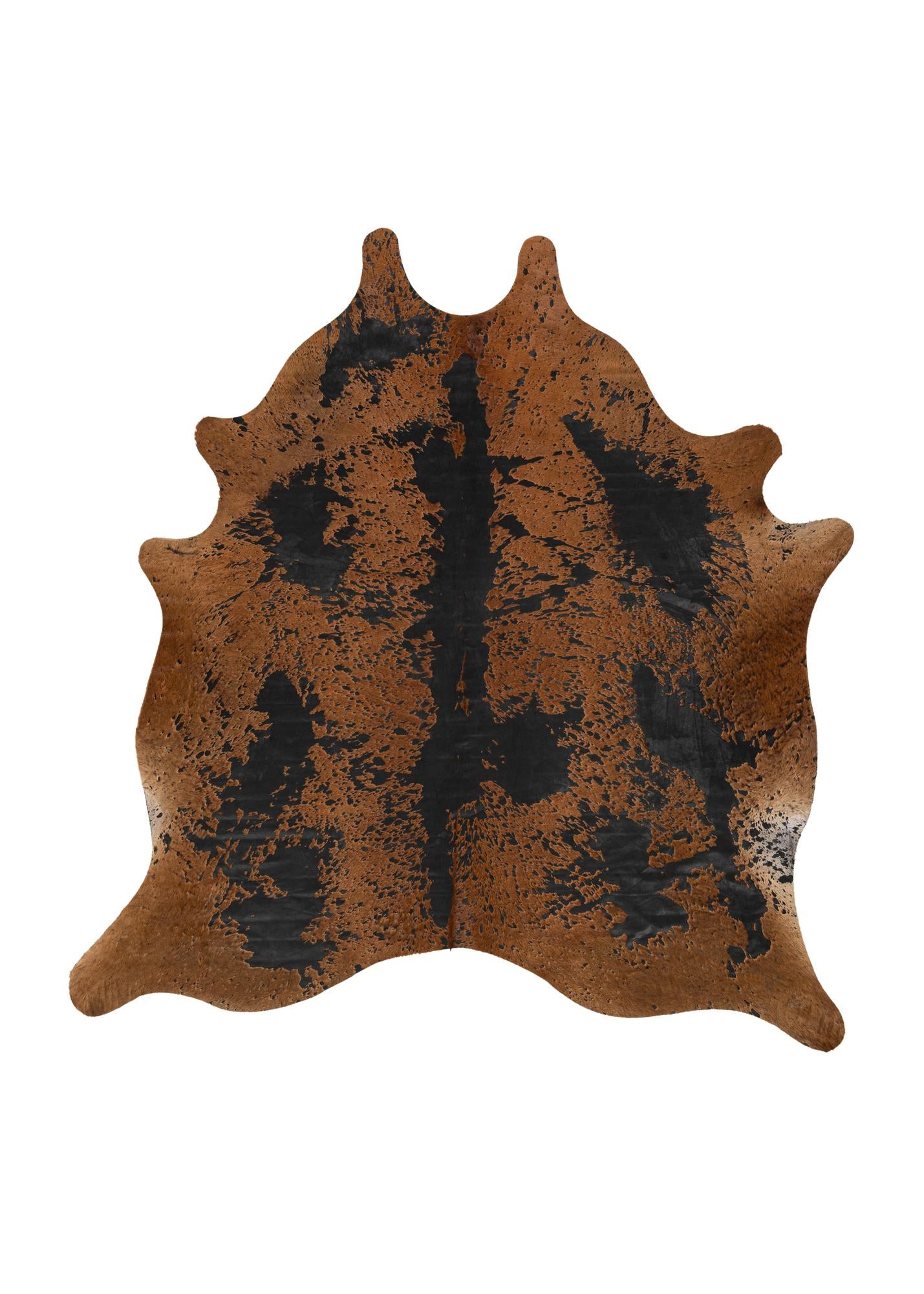 Black 6' 8 x 6' 8 Cowhide Leather Freeform Rug | Rugs.com