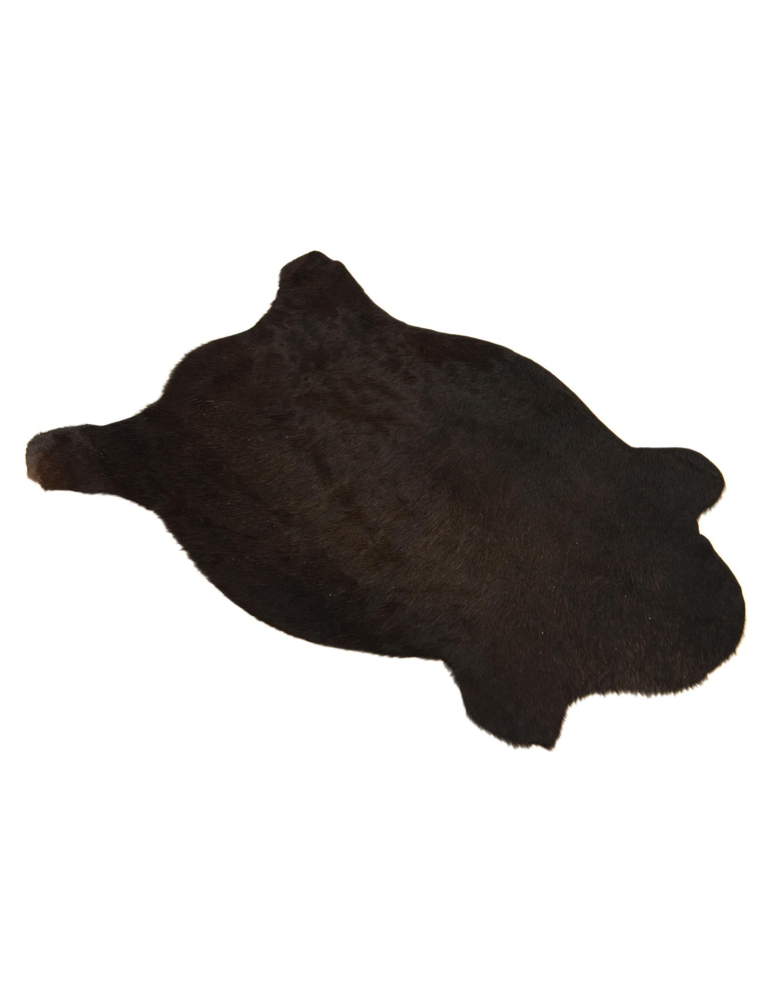 Black 2' 1 x 2' 10 Cowhide Leather Freeform Rug | Rugs.com