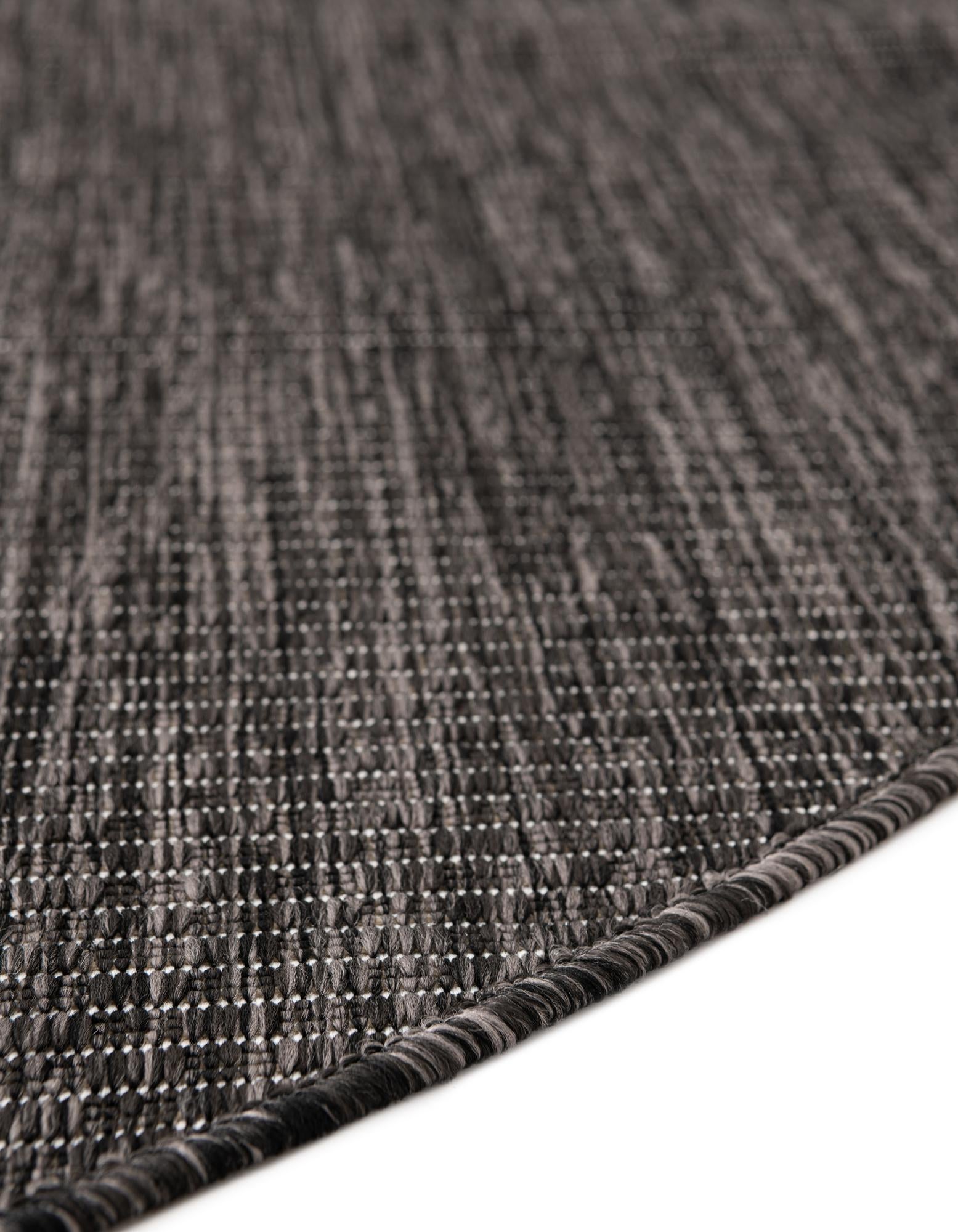 Black 3' x 6' Solid Indoor / Outdoor Hearth Rug | Rugs.com