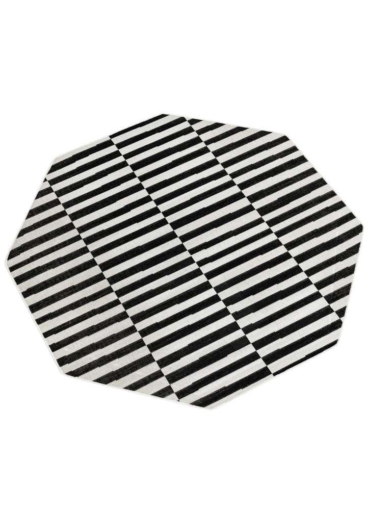 Black 5' x 5' SoHo Octagon Rug | Rugs.com