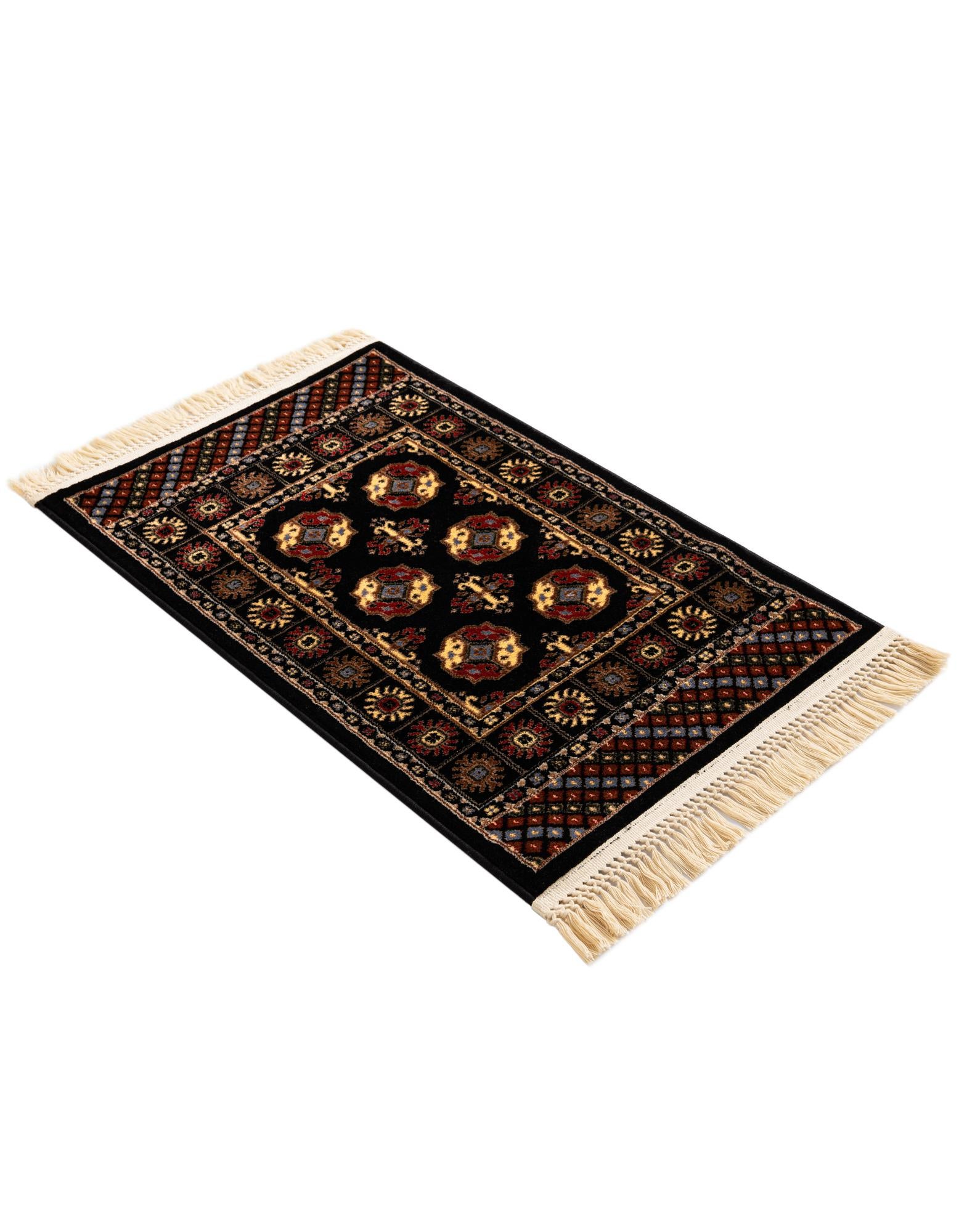 Black 2' x 3' Bokhara Rug | Rugs.com