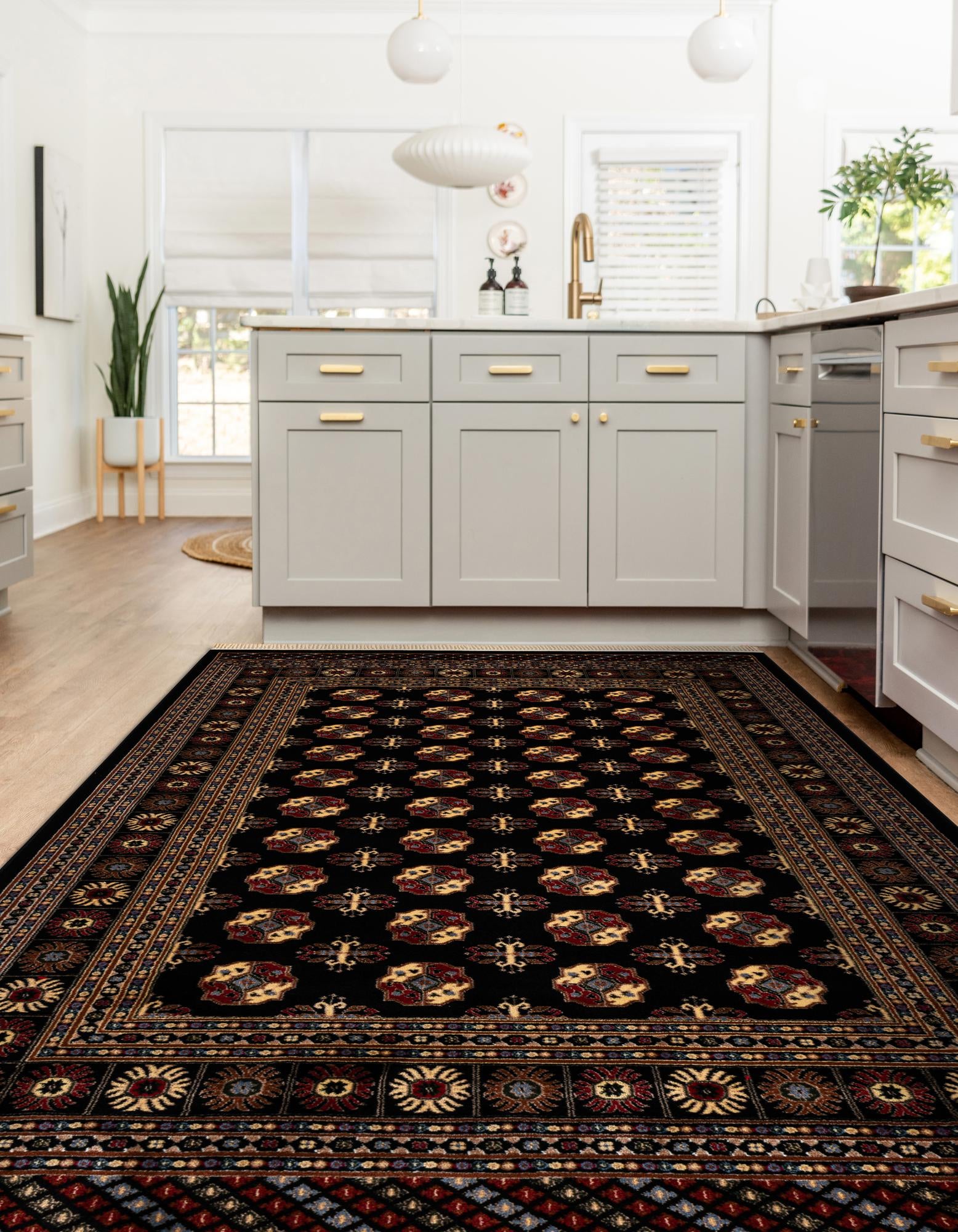 Black 2' x 3' Bokhara Rug | Rugs.com