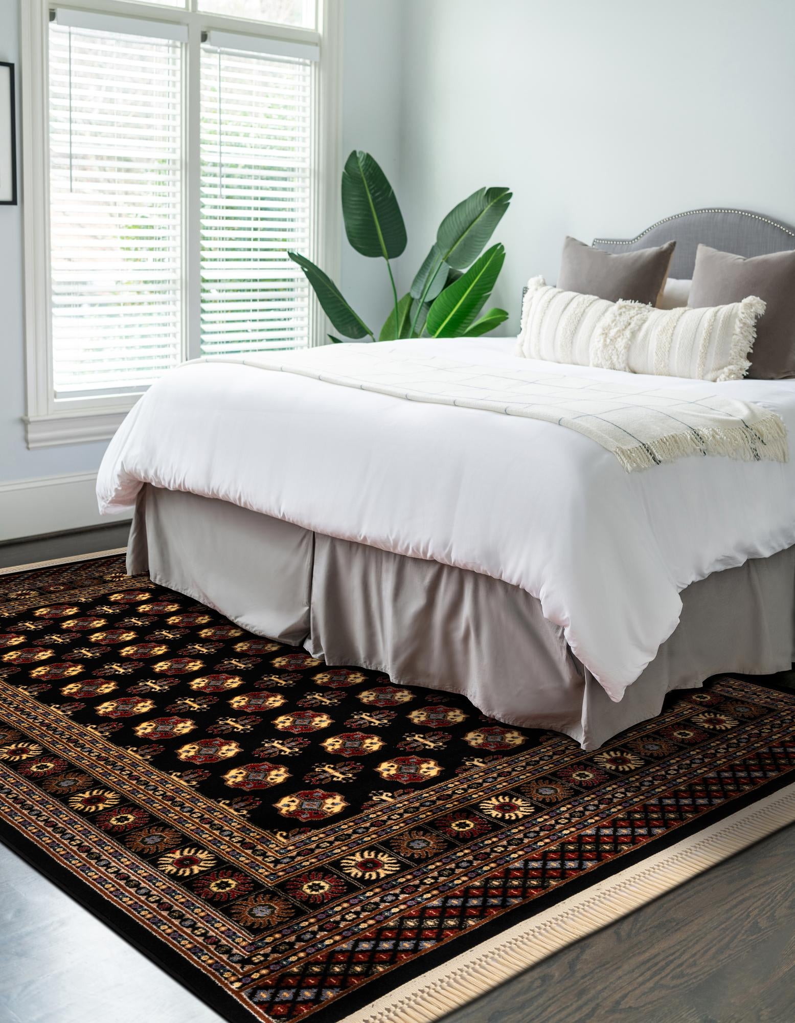 Black 2' x 3' Bokhara Rug | Rugs.com