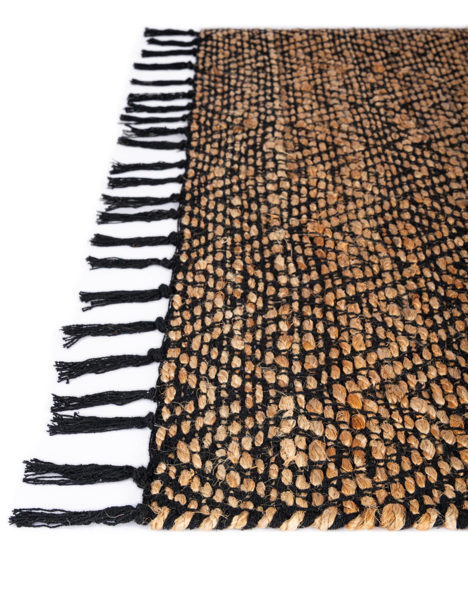 Black 9' x 12' 2 Hand Woven Braided Jute Rug | Rugs.com