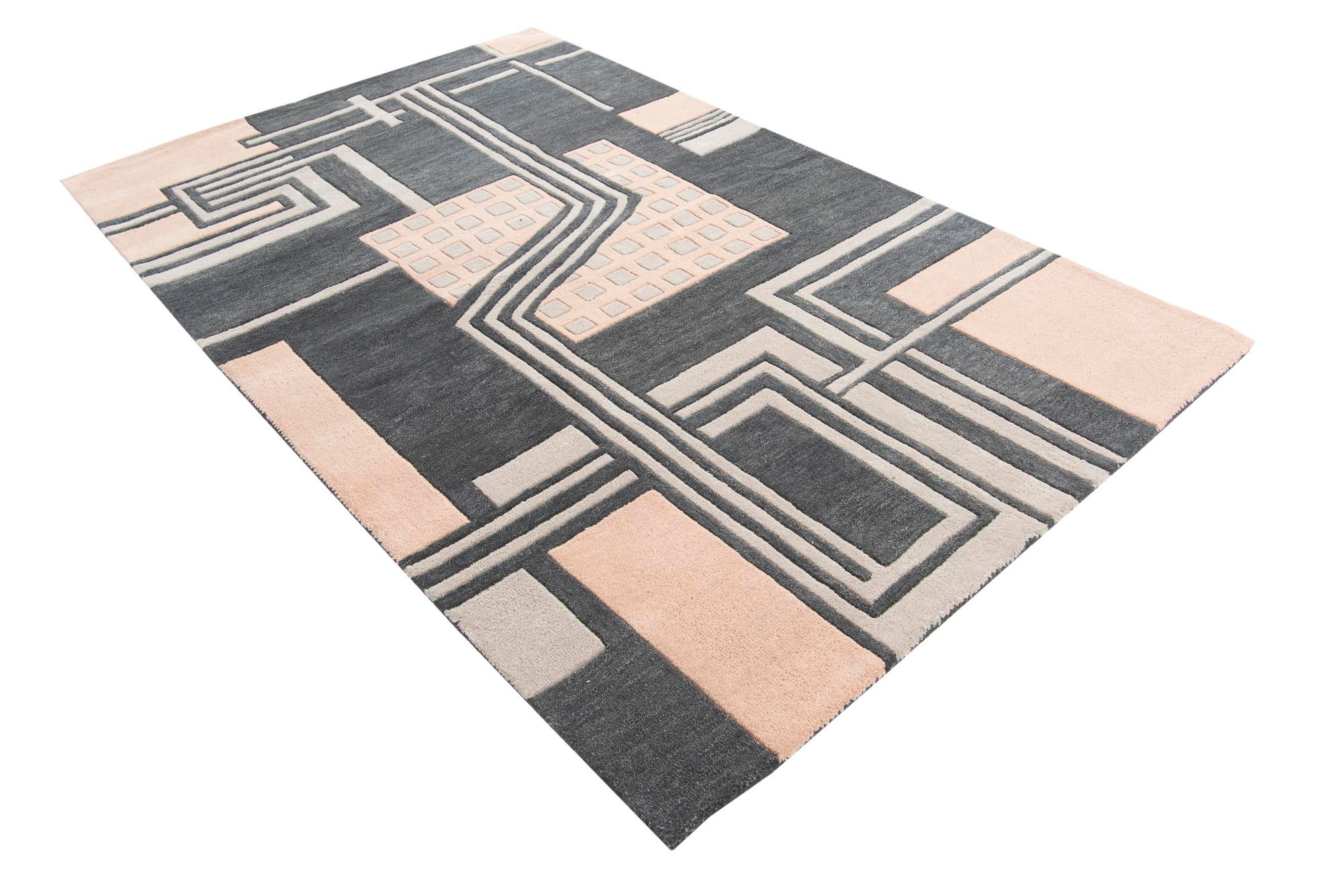 Black 5' x 8' Luna Rug | Rugs.com