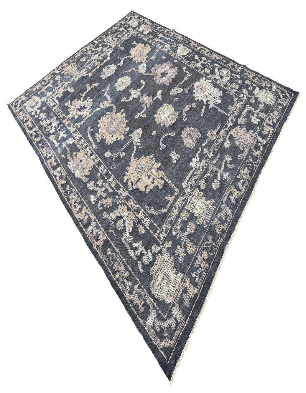 Black 8' 4 x 10' 6 Hand Knotted Oushak Wool Rug | Rugs.com