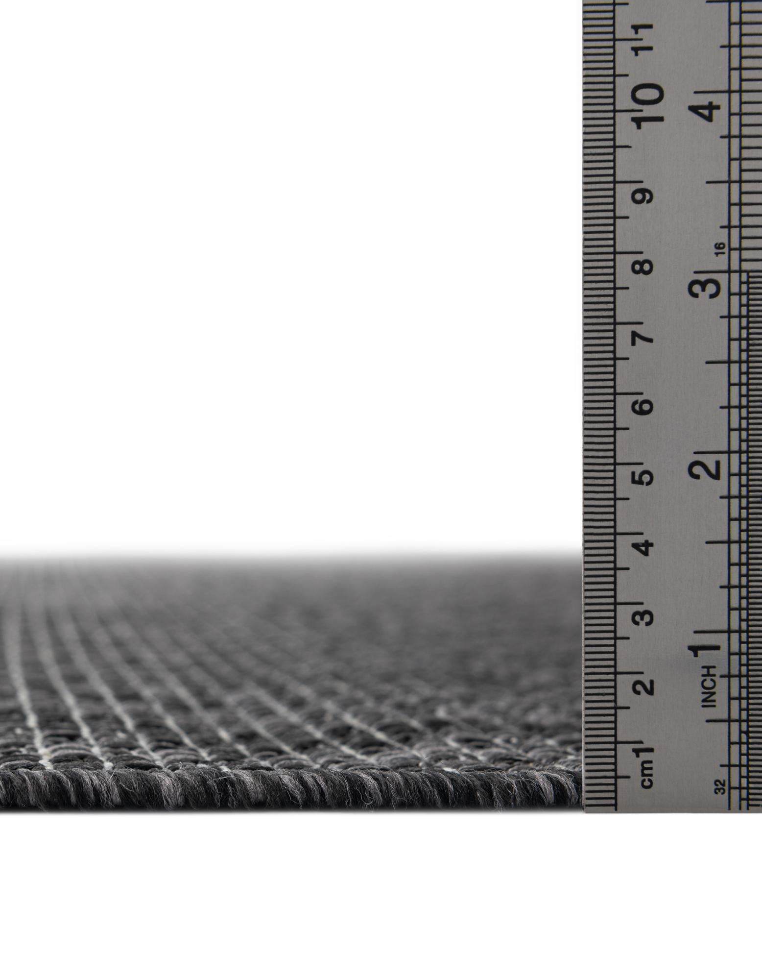 Black 4' x 4' Solid Indoor / Outdoor Round Rug | Rugs.com