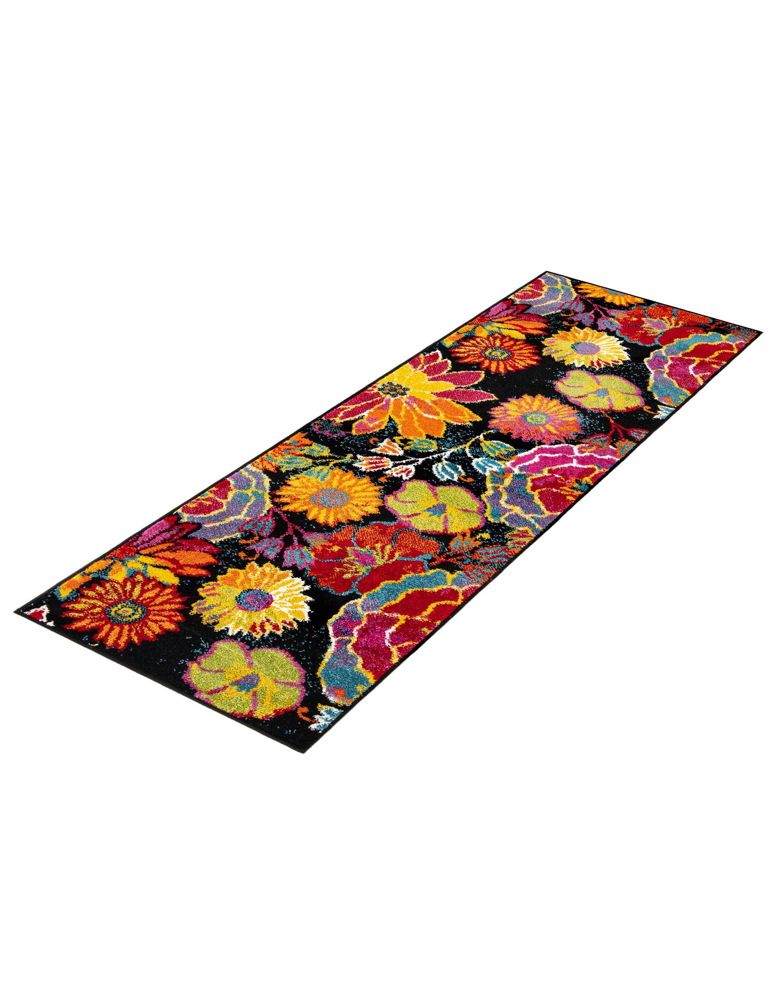 Black 2' x 6' Tuscany Runner Rug | Rugs.com