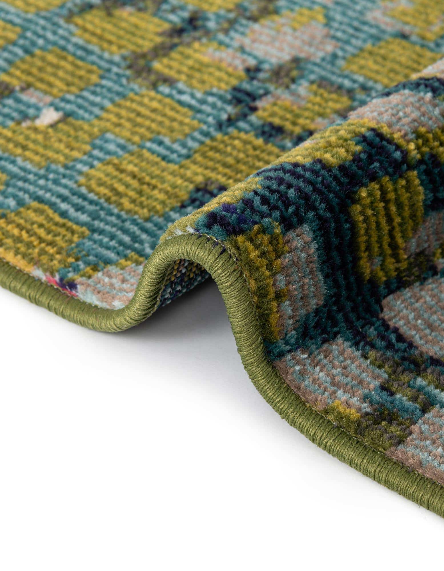Blue Green 2' 2 x 6' 7 Theia Runner Rug | Rugs.com