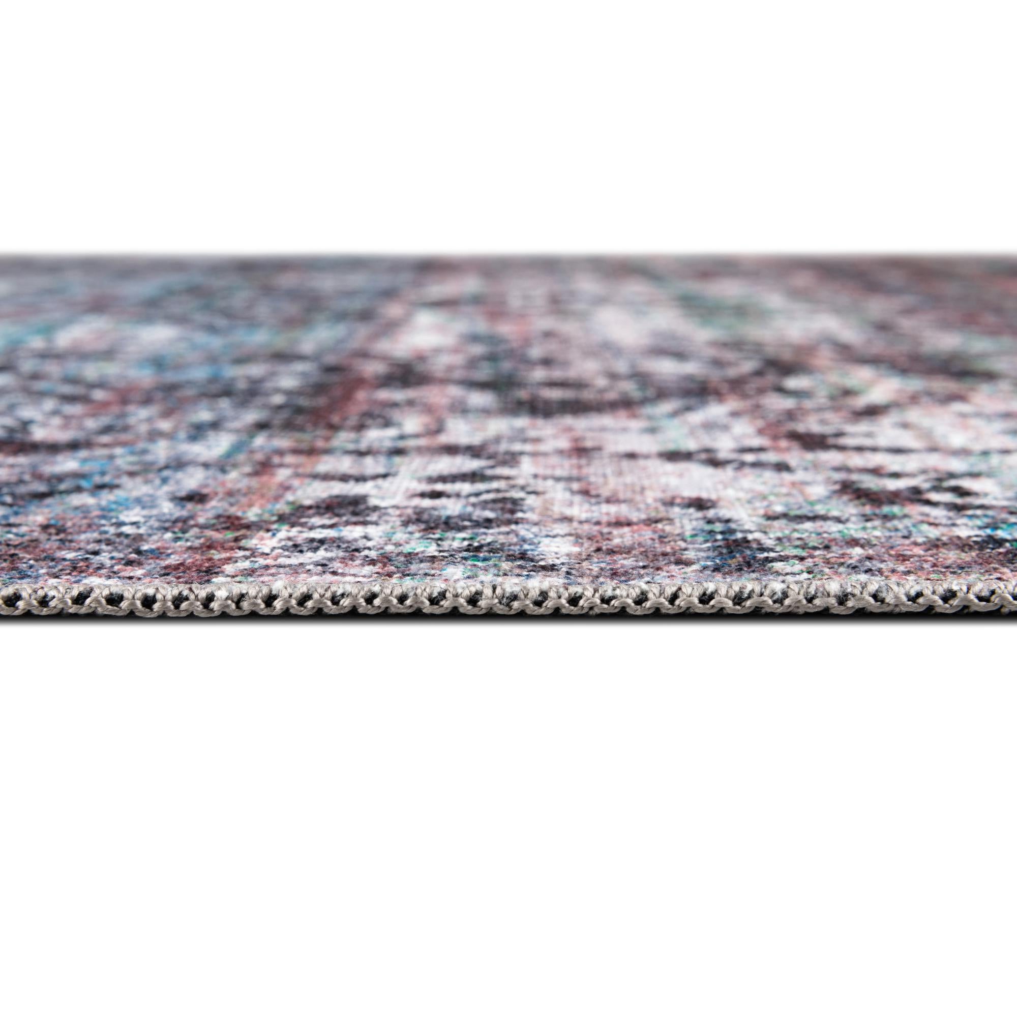Blue Green 7' 3 x 7' 3 Washable Francesca Square Rug | Rugs.com