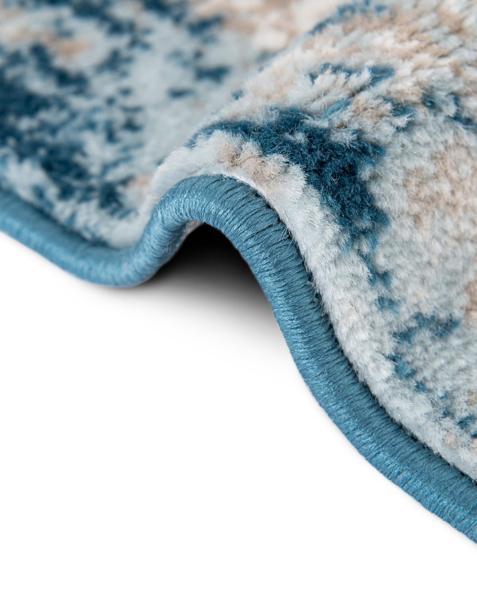 Blue 4' x 4' Monte Carlo Octagon Rug | Rugs.com