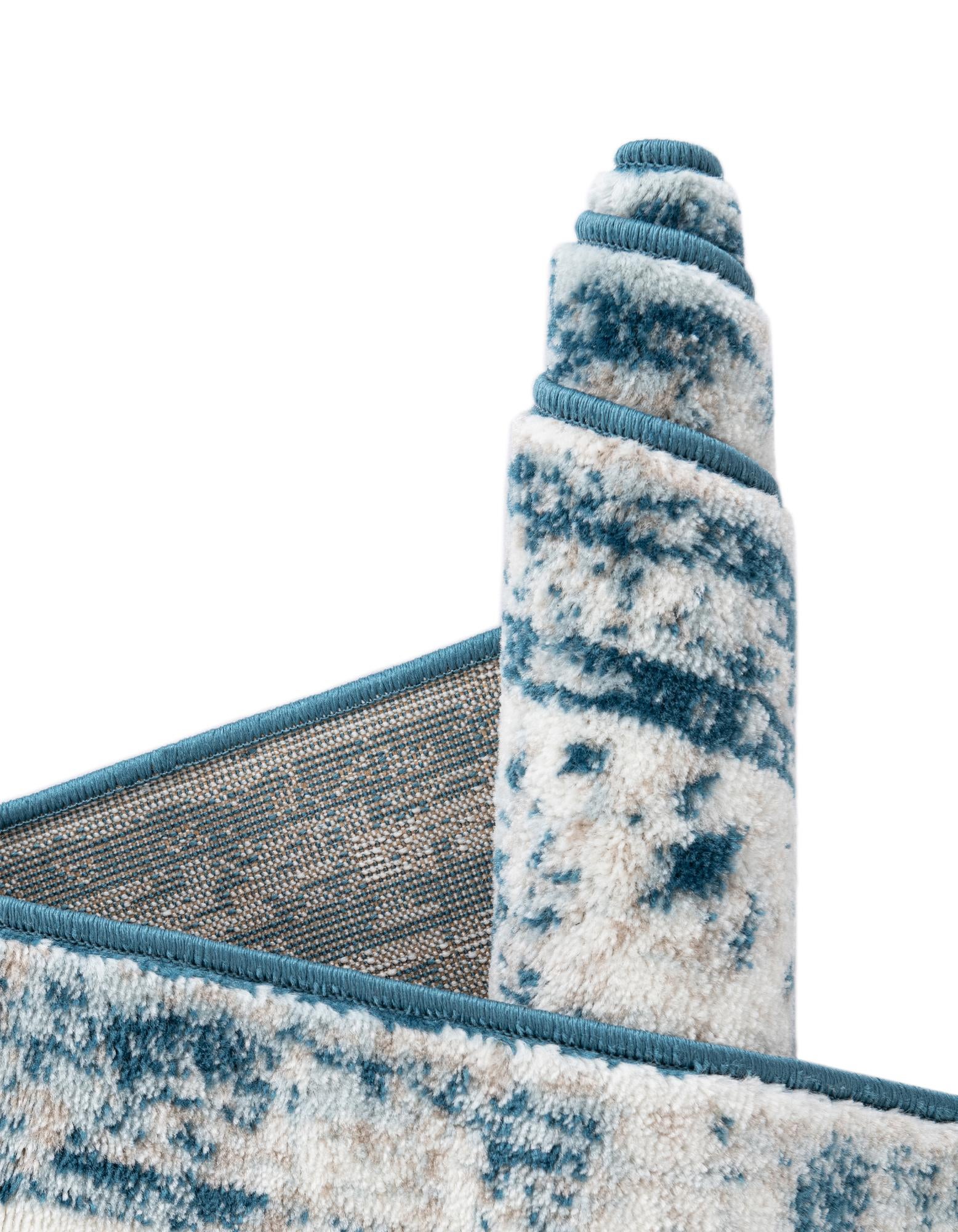 Blue 4' x 4' Monte Carlo Octagon Rug | Rugs.com