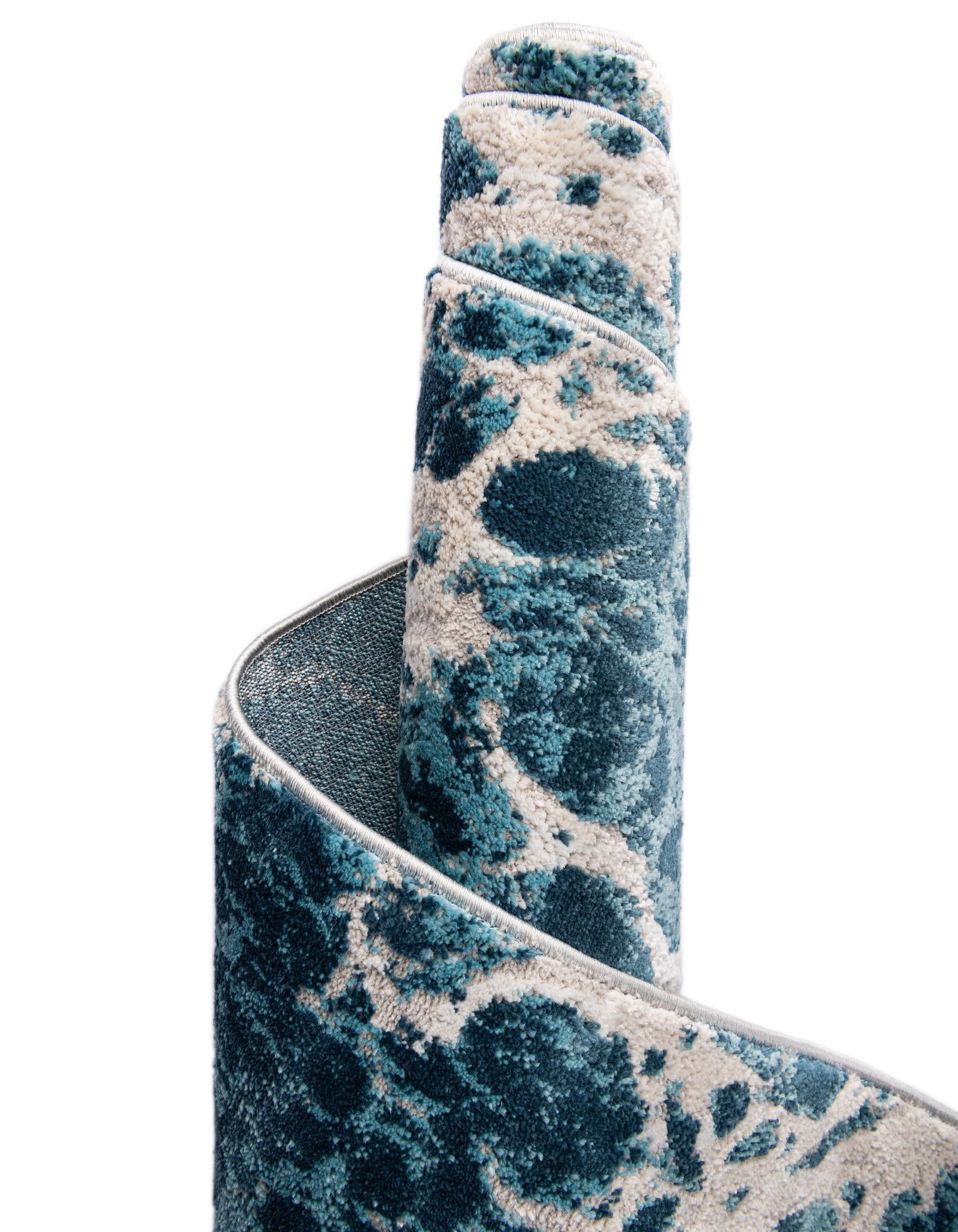 Blue 6' x 6' Oasis Octagon Rug | Rugs.com