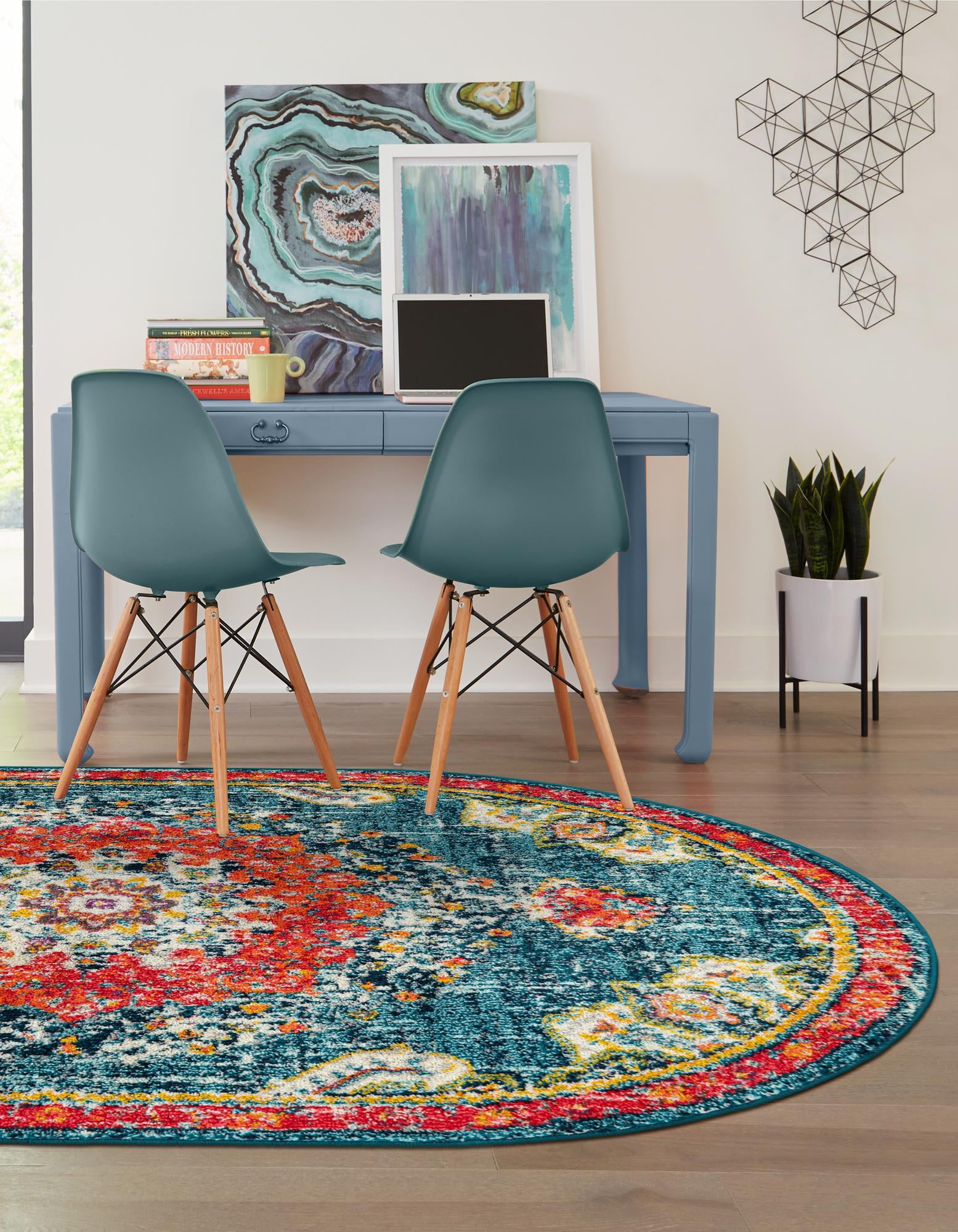 Blue 7' 10 x 10' Madeline Oval Rug | Rugs.com