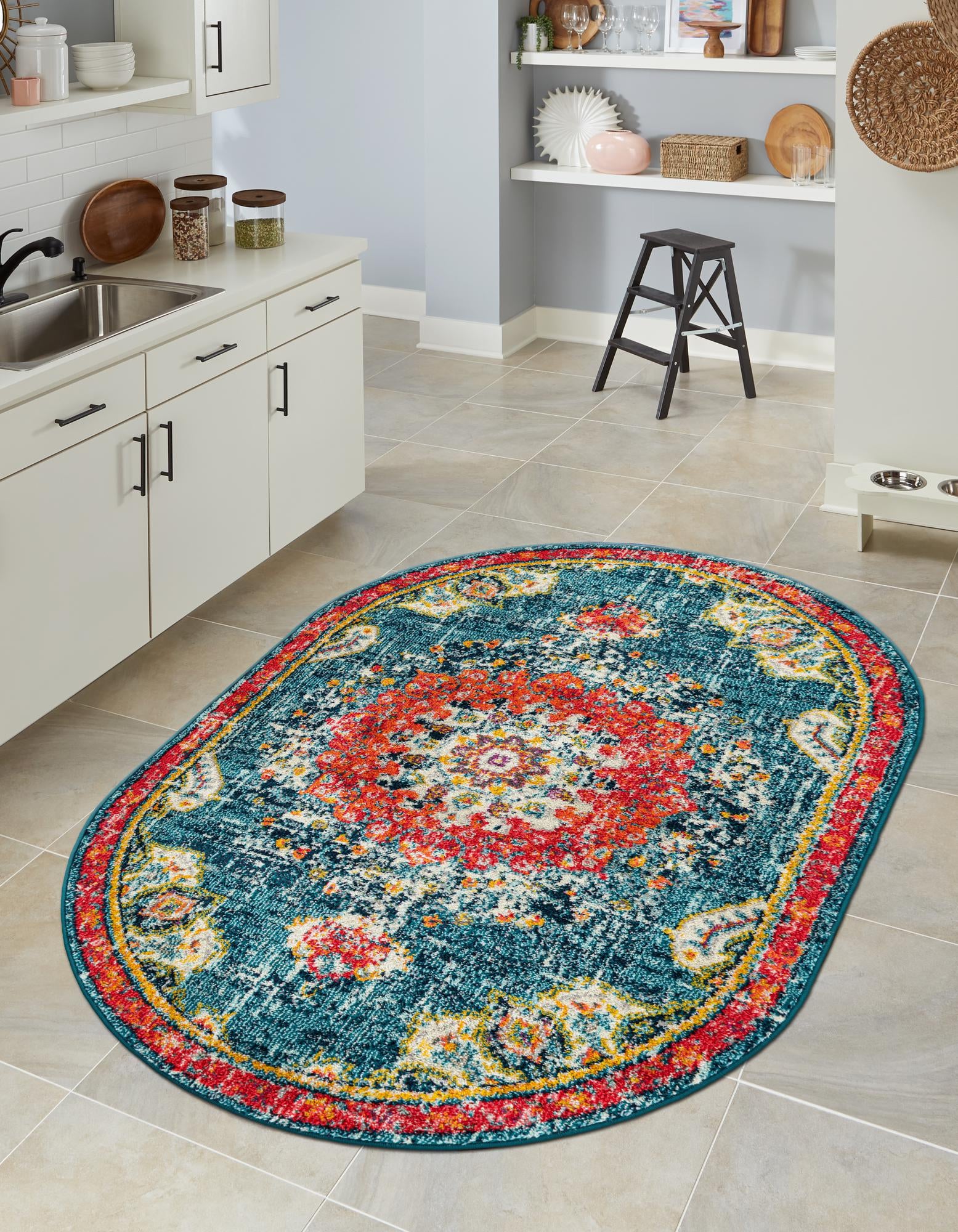 Blue 7' 10 x 10' Madeline Oval Rug | Rugs.com