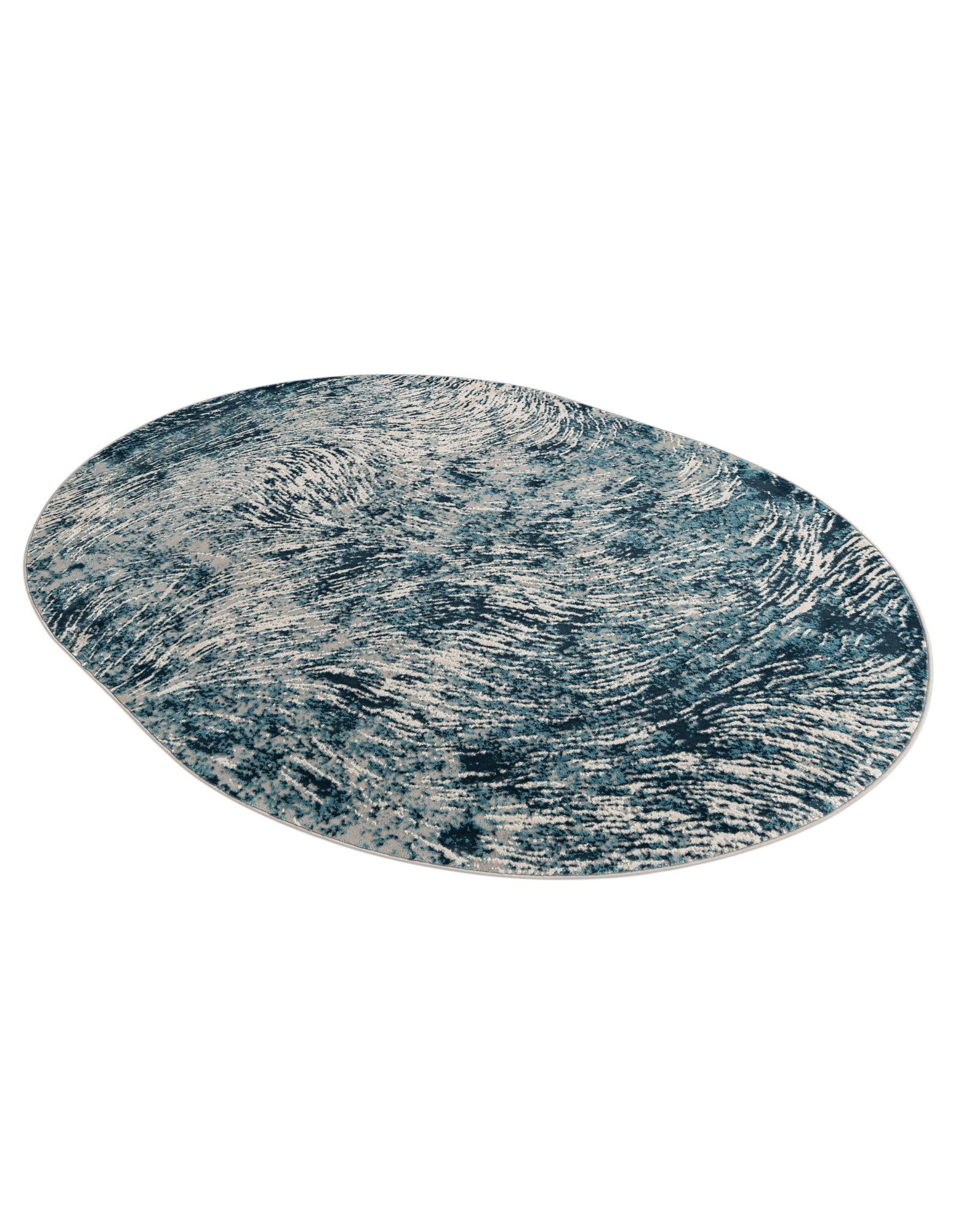 Blue 8' x 10' Oasis Oval Rug | Rugs.com